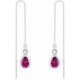 AOBOCO Infinity Gemstone Threader Earrings Long Chain Drop Earrings 925 ...