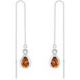 AOBOCO Infinity Gemstone Threader Earrings Long Chain Drop Earrings 925 ...