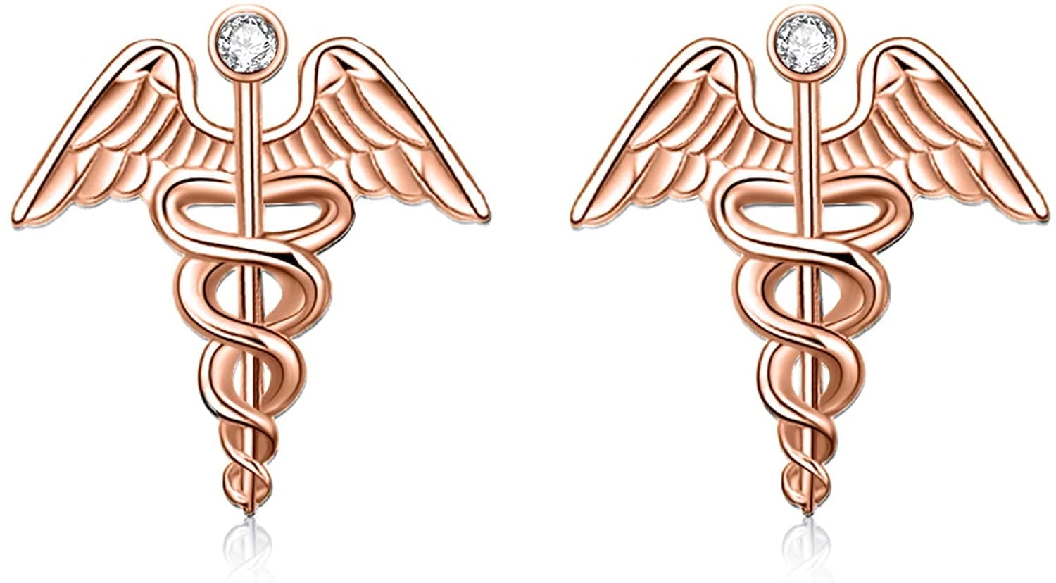 AOBOCO Nurse Day Gifts Nurse Earrings Sterling Silver Medical Symbol ...