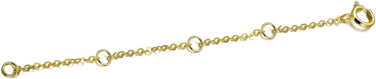 AOBOCO Silwan 14K Solid Gold 4 Inch Necklace Chain Extender, Dainty ...
