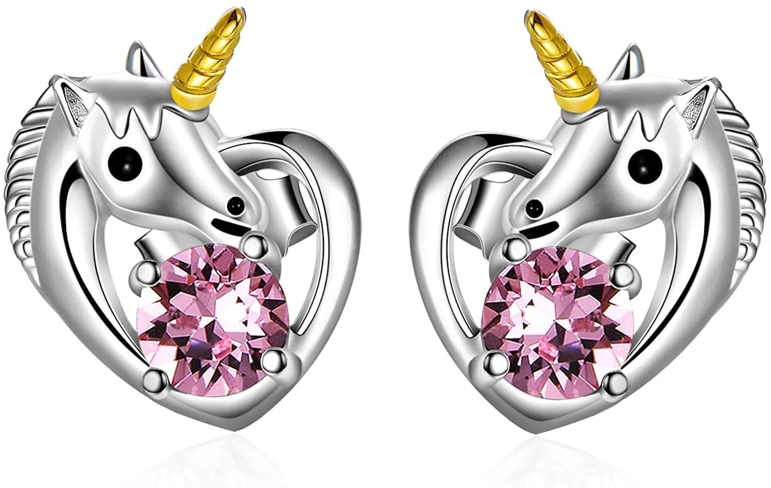 AOBOCO Christmas Gifts for , 925 Sterling Silver Unicorn Earrings with ...
