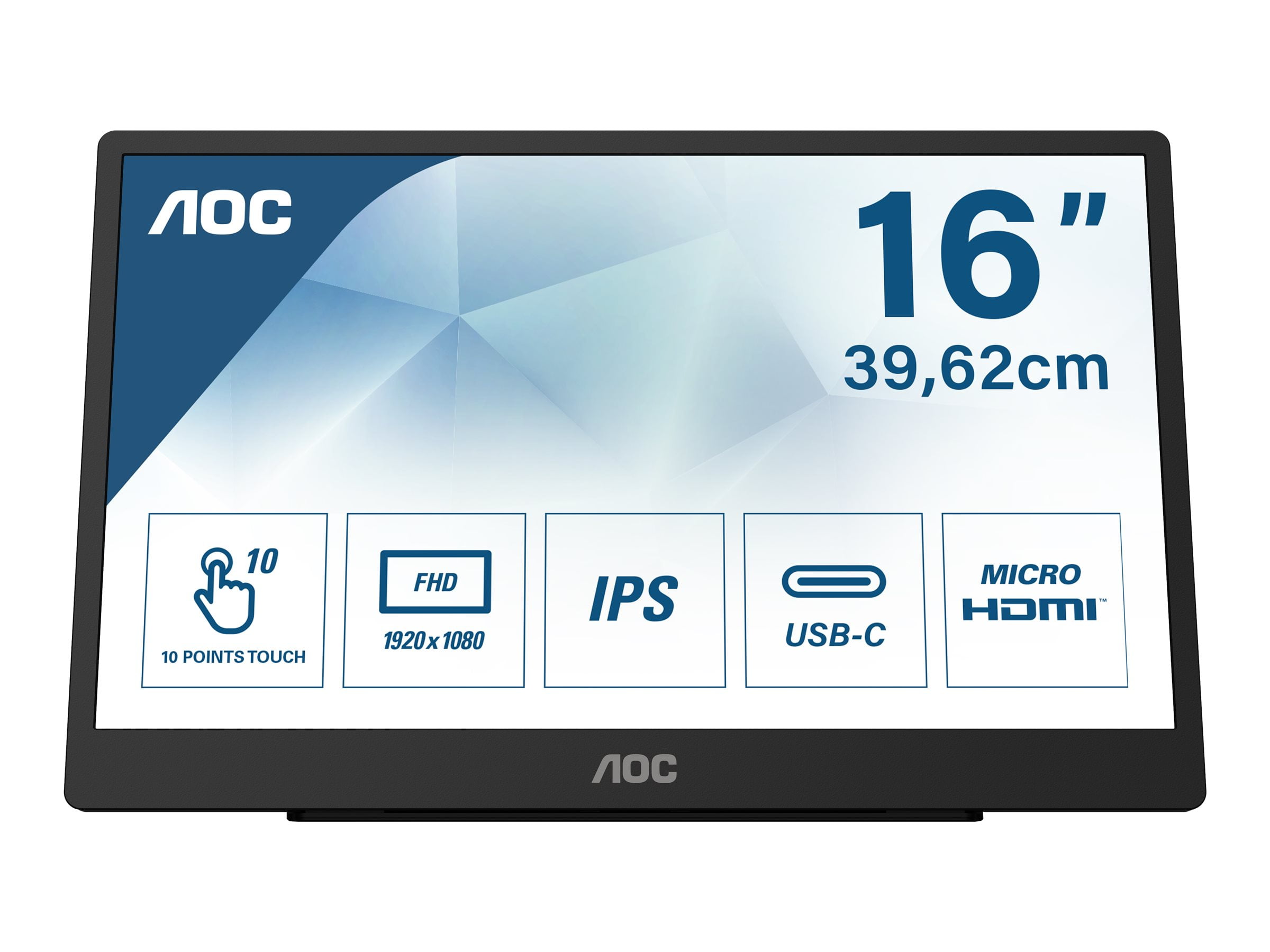 AOC 16T2 16" Class LCD Touchscreen Monitor, 16:9, 4 ms - Walmart.com