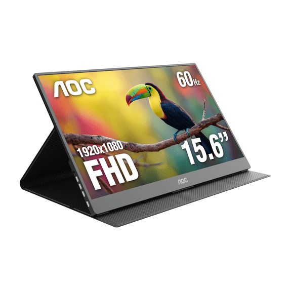 AOC, Portable Monitor, 15.6" FHD IPS USB-C, Speakers, Mini-HDMI ...