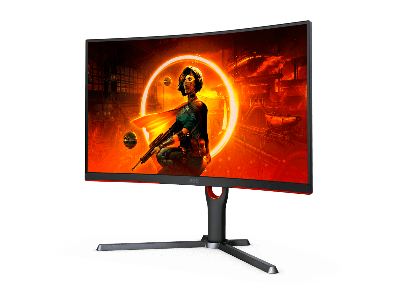 AOC CQ27G3Z 27" Curved Gaming Monitor, QHD 2K 2560x1440, 1000R VA ...