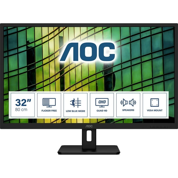 AOC Essential-line Q32E2N 32" Class WQHD LED Monitor - 16:9 - Non ...