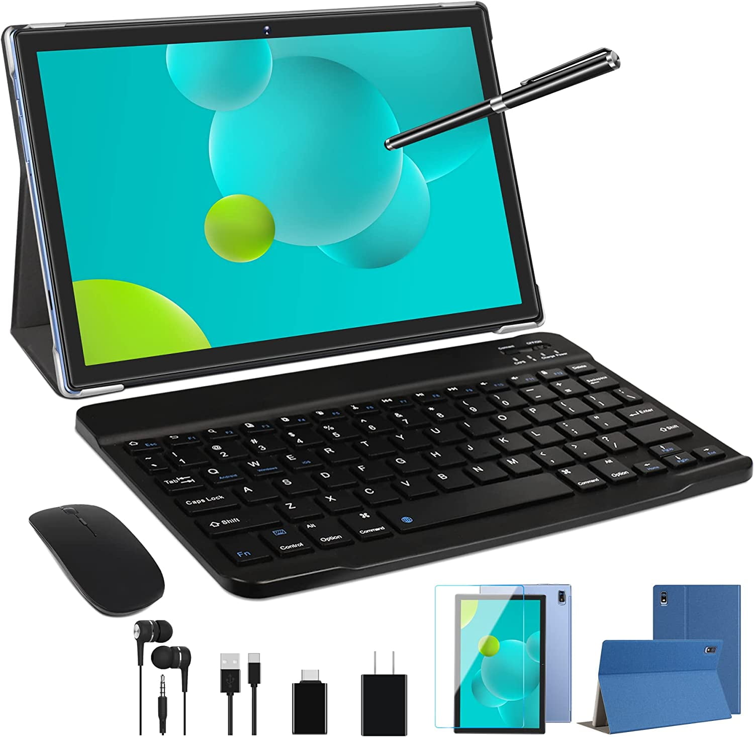 AOCWEI Android 12 Tablet, 2-in-1 10 inch Tablets with 5G+2.4G Wi-Fi, 2 ...