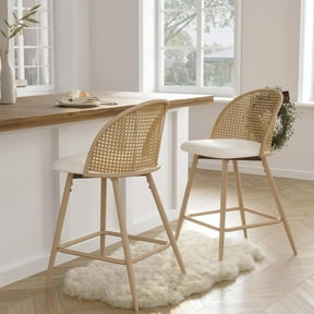 Westice 26" H Counter Height Bar Stools Set of 4, Modern Barral Counter ...