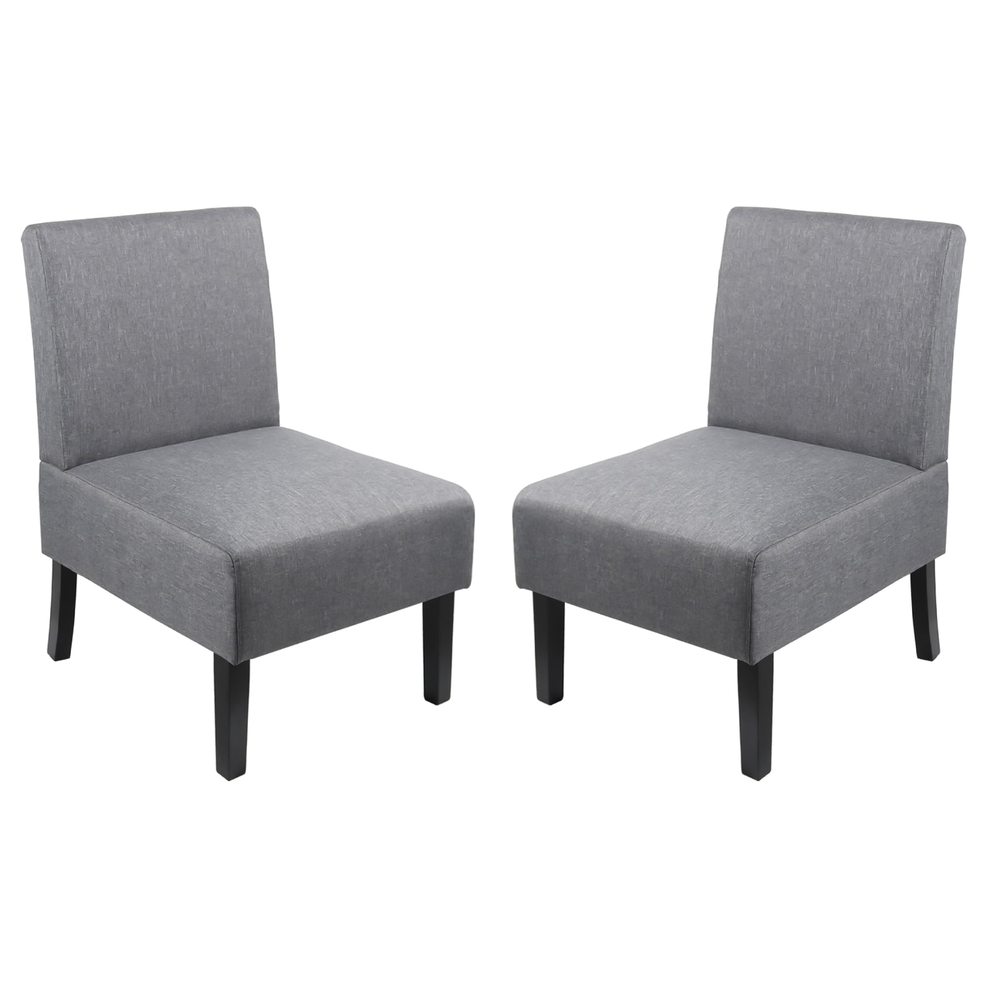 AODAILIHB Living Room Armless Accent Chair Set of 2, Modern Dining ...