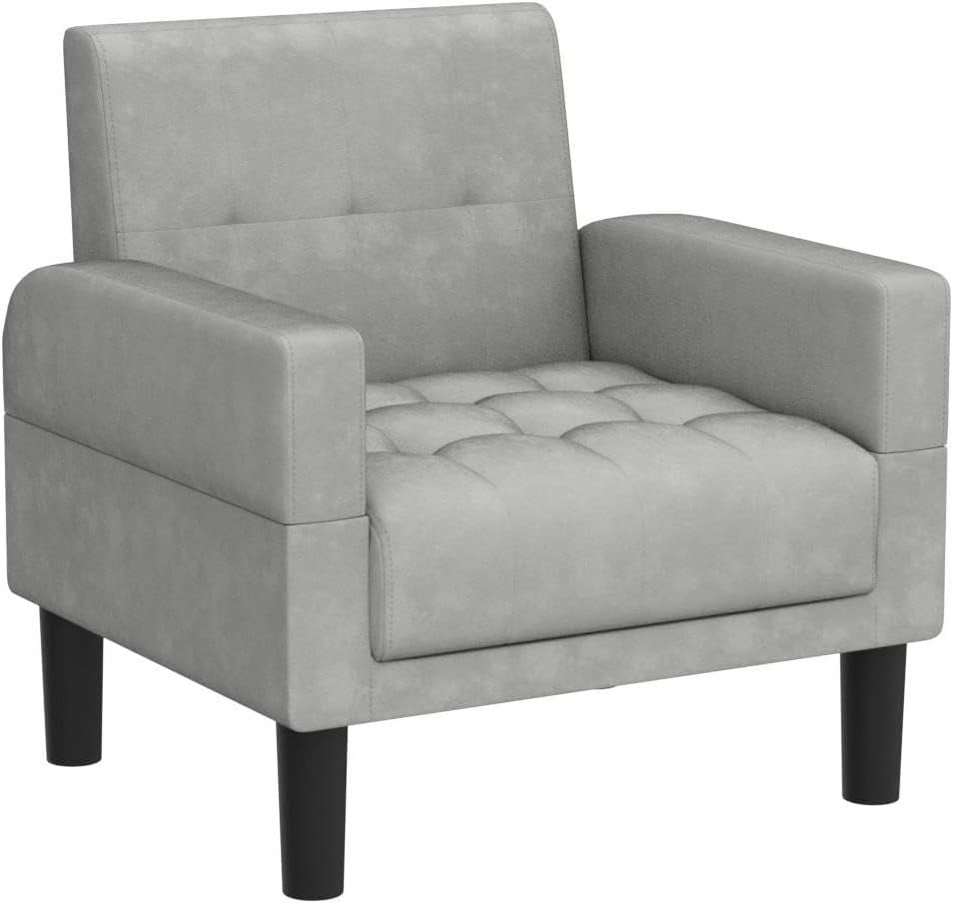 AODAILIHB Modern Sofa Chair, Linen Fabric Sofa Accent Chairs with 2 ...