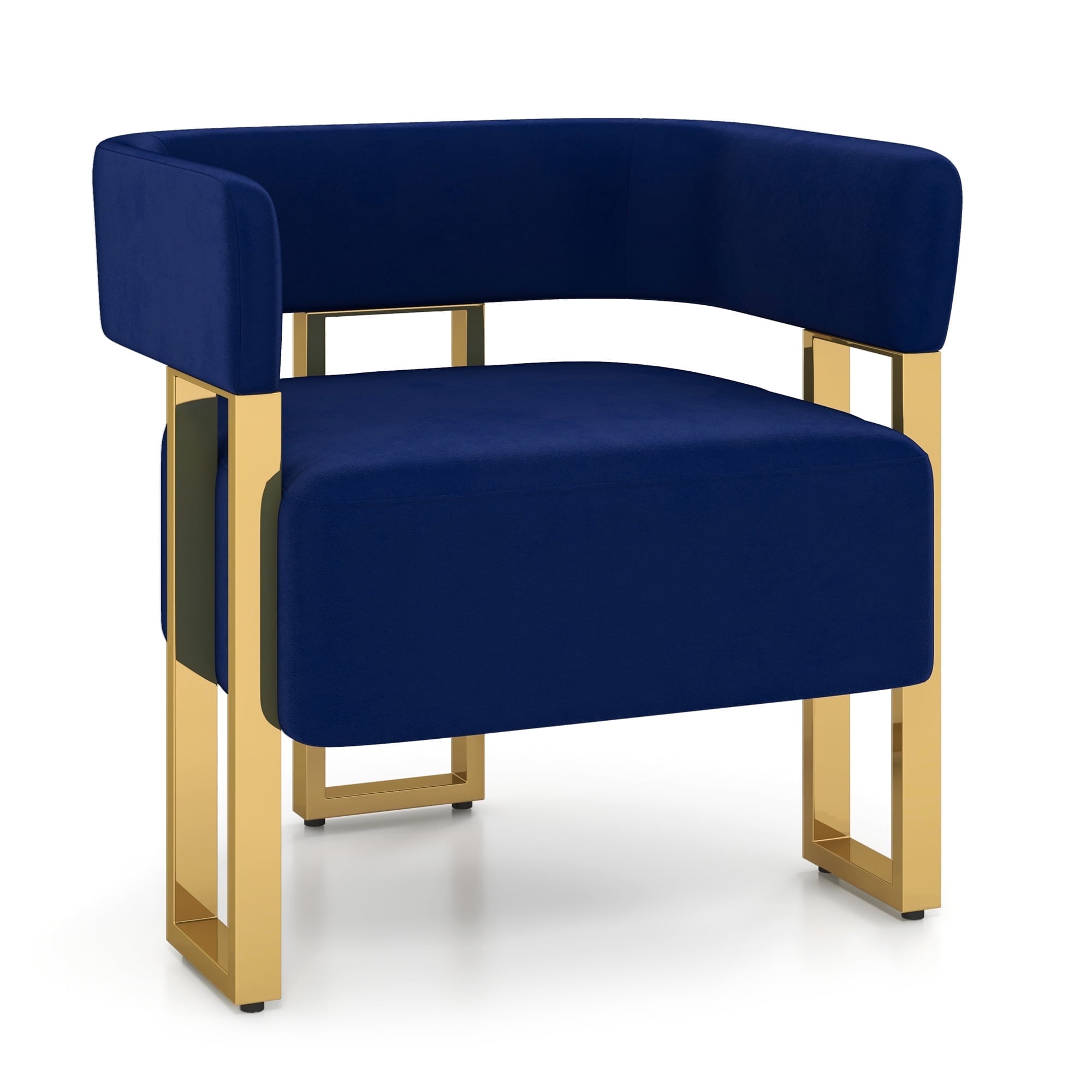 AODAILIHB Round Single Sofa Chair, Modern Velvet Living Room Accent ...