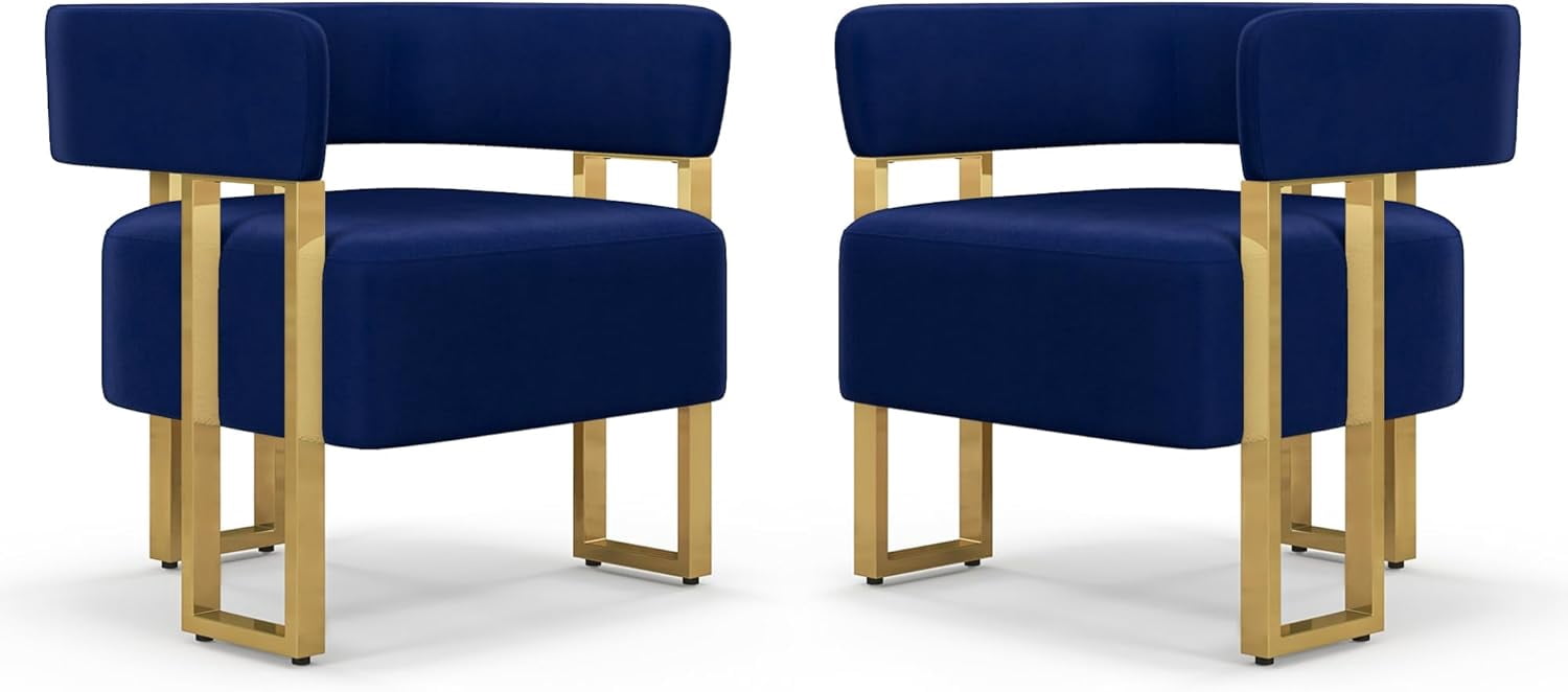 AODAILIHB Round Single Sofa Chair Set of 2, Modern Velvet Living Room ...