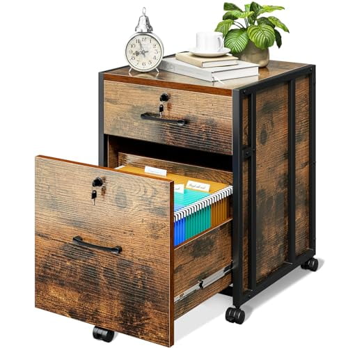 AODK File Cabinet for Home Office, Fully Assembled Filing Cabinet with ...