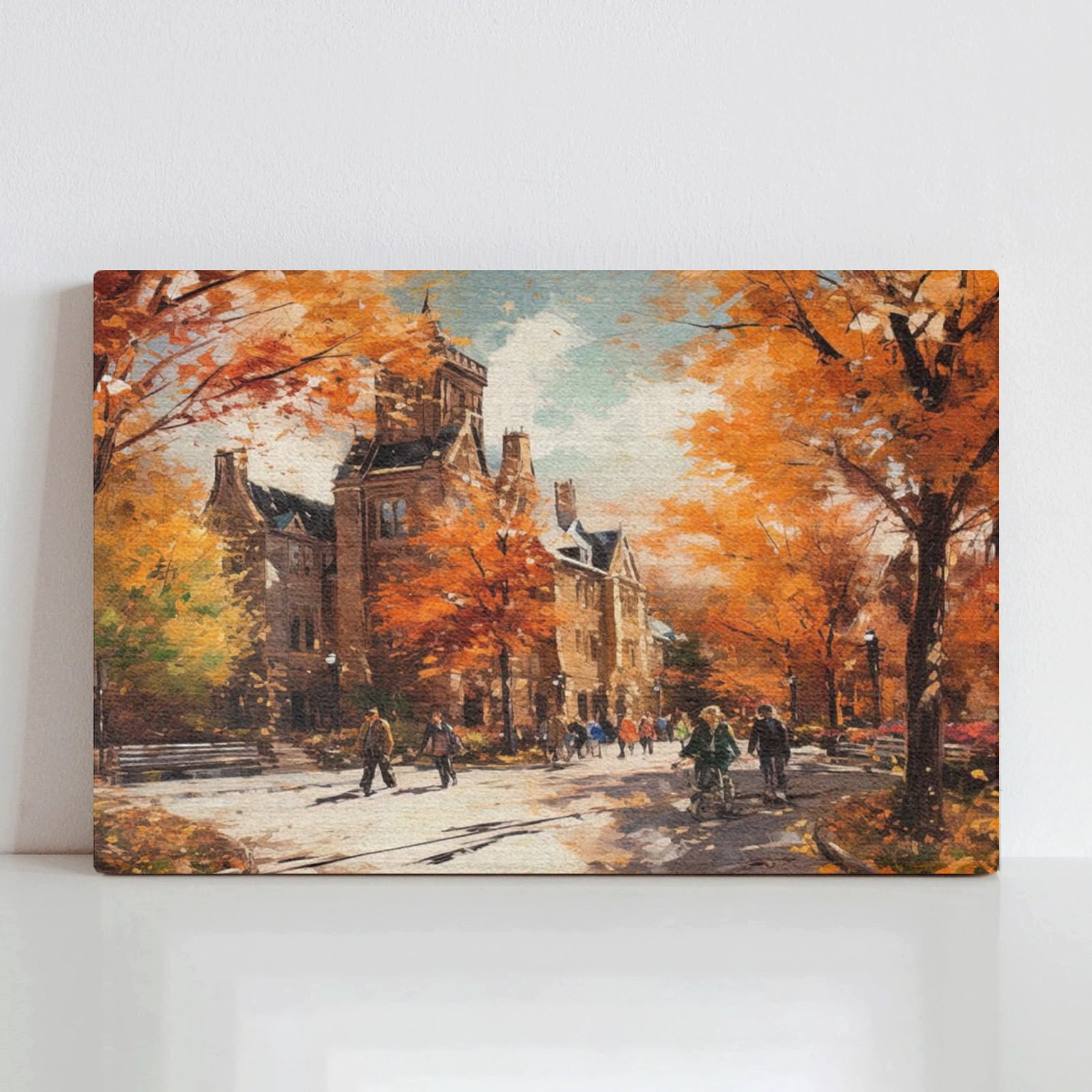 AOEX Abstract Wall Art Watercolor Autumn Street Scene Pictures for ...