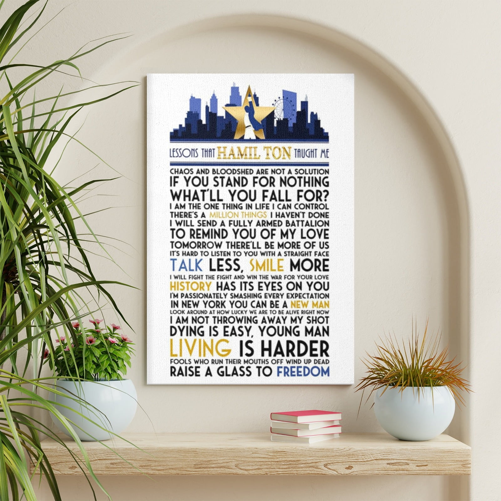 AOEX Blue Motivational Wall Art Inspirational Hamilton Lyrics Quotes ...