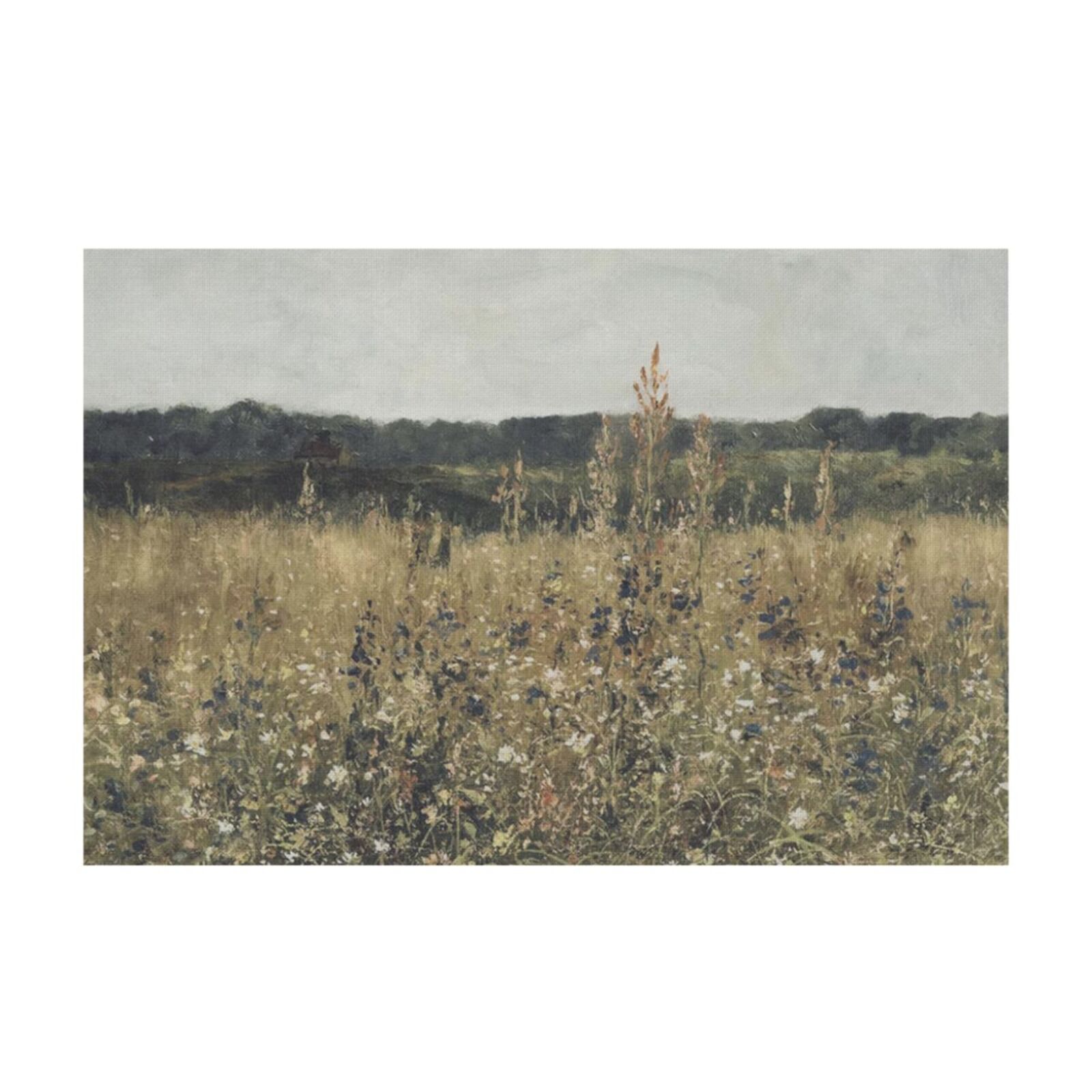 AOEX Canvas Print Wall Art Rustic Wildflower Country Landscape Nature ...