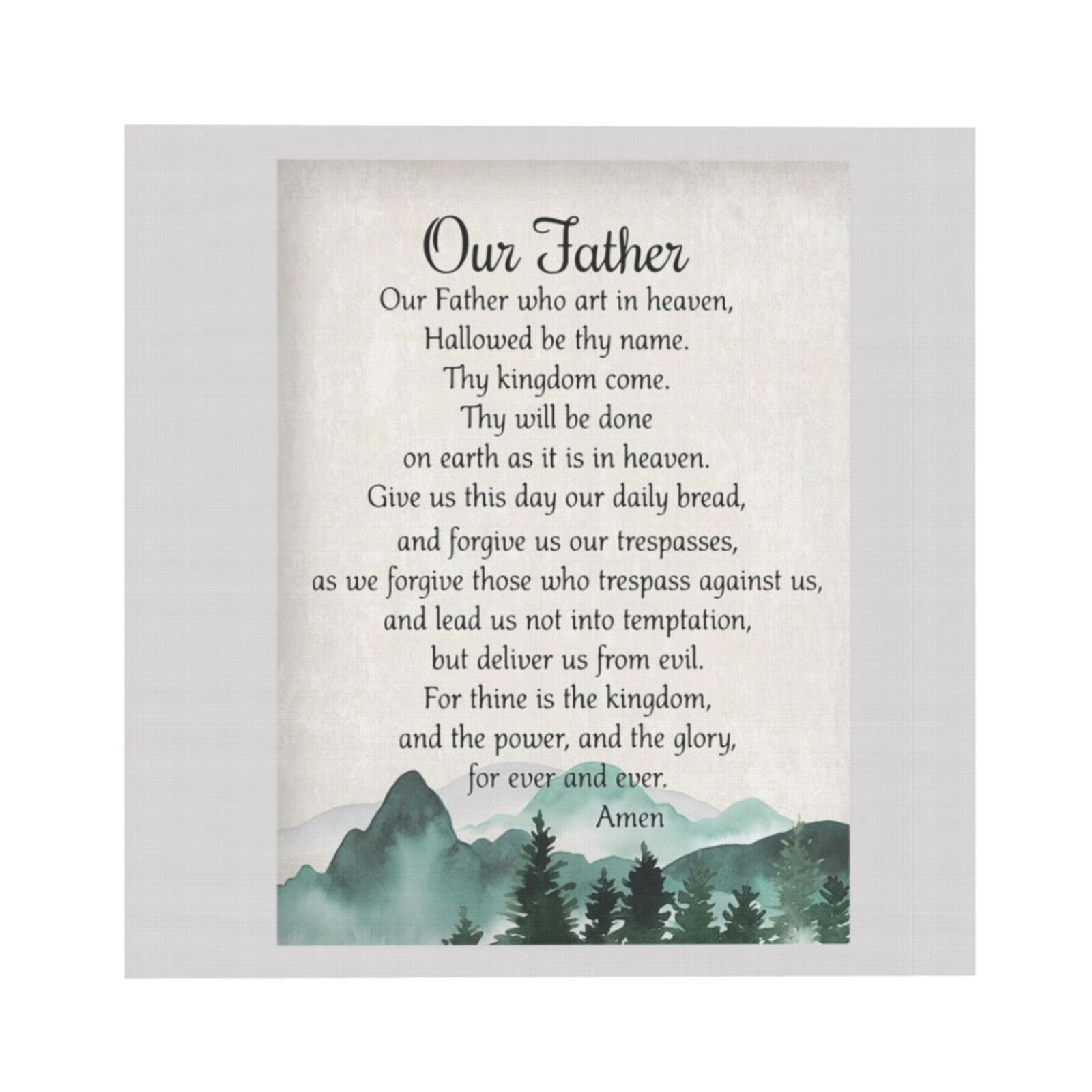 AOEX Christian Our Father The Lords Prayer Wall Art Prints Posters ...