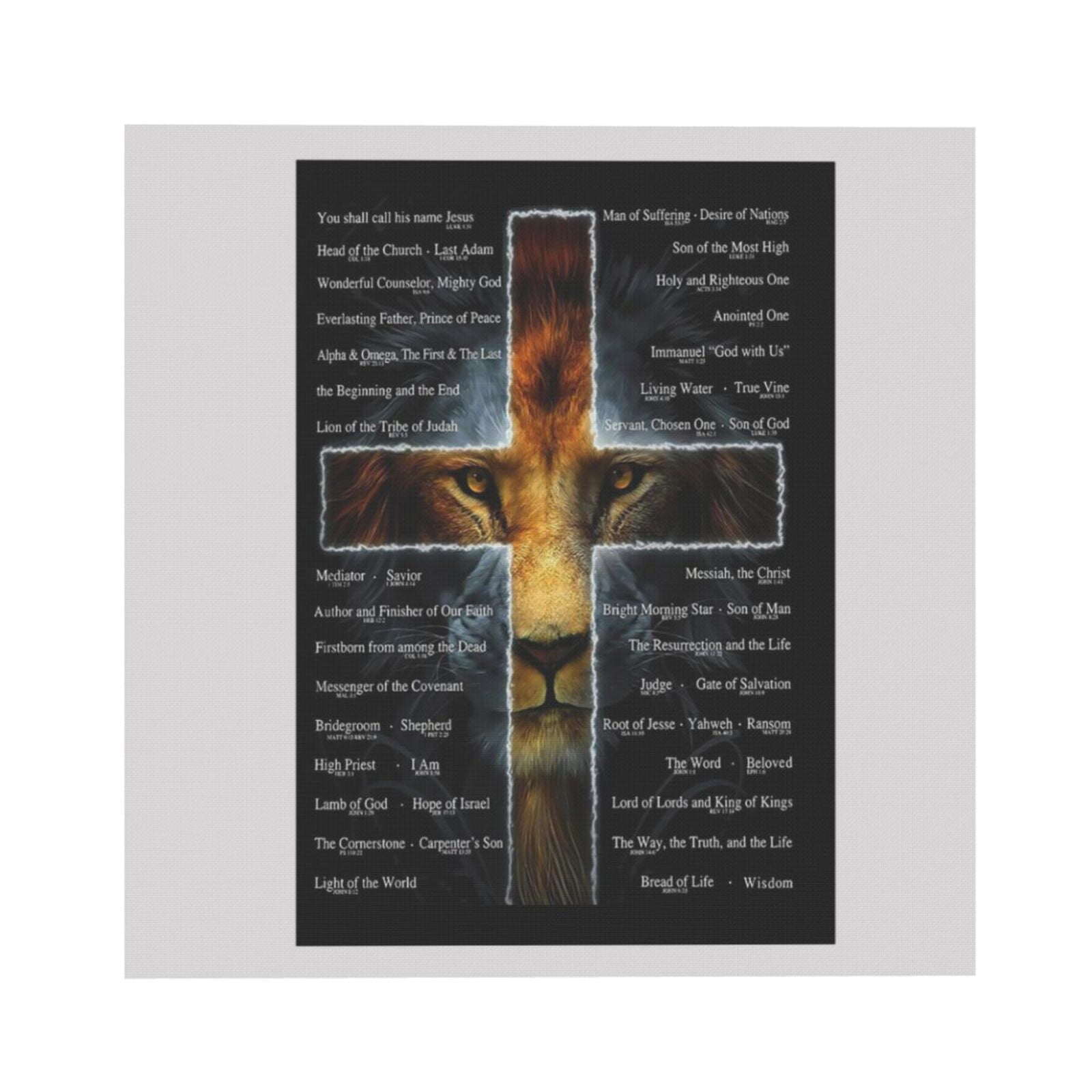 AOEX Christian Lion Wall Art Scripture Bible Verse Wall Decor Lion of ...