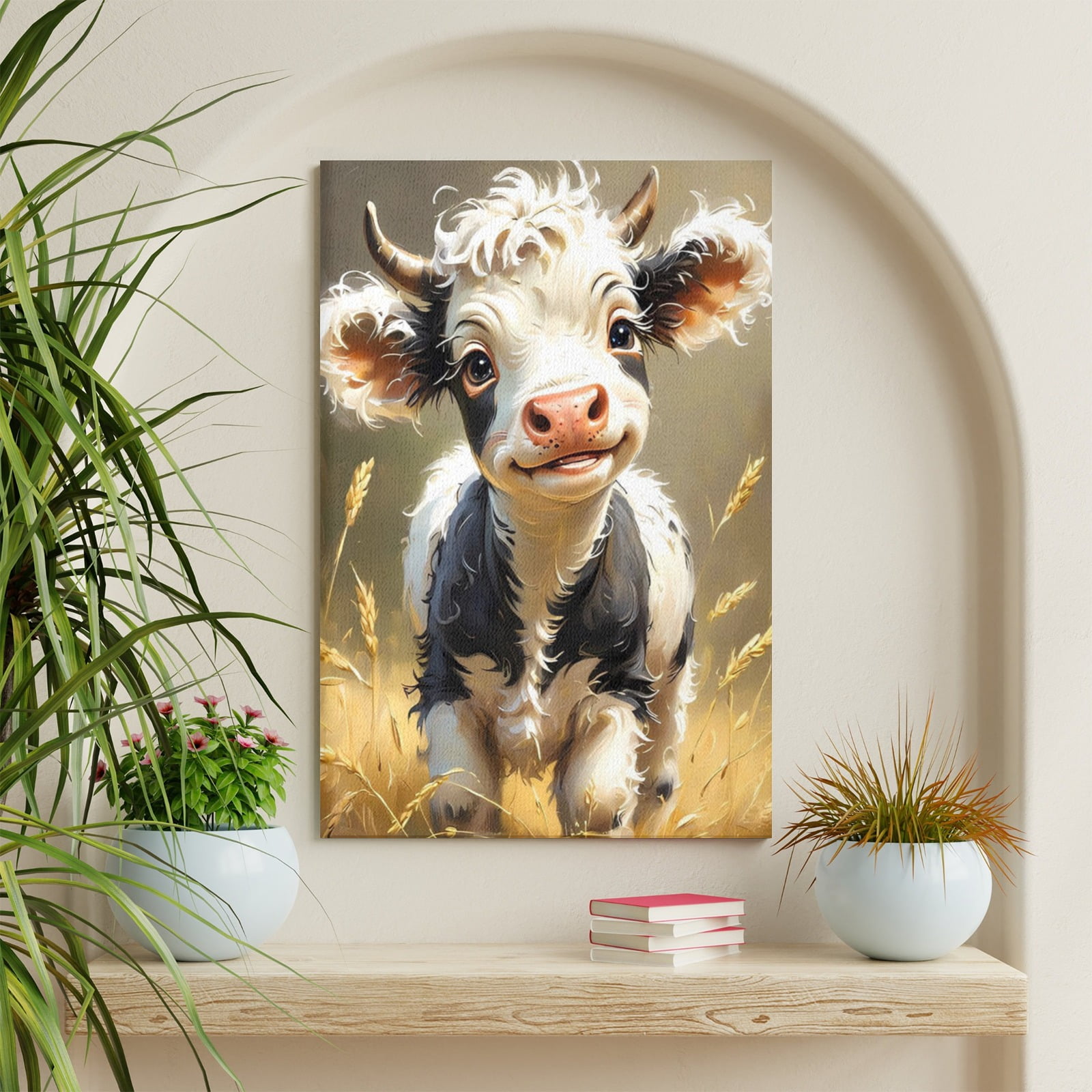 AOEX Cow Pictures Wall Decor Farmhouse Cow Canvas Wall Art,Rustic ...