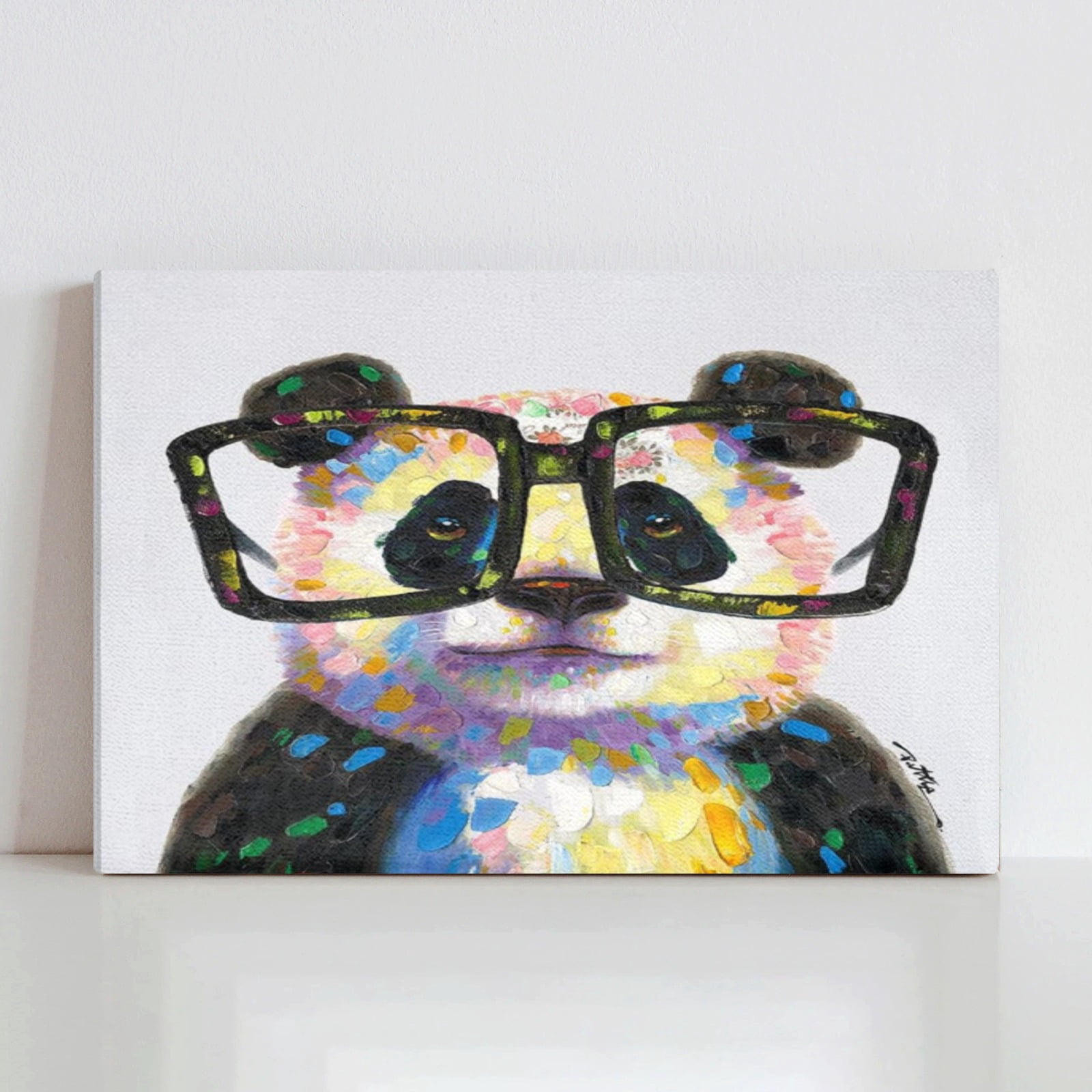 AOEX Cute Panda Canvas Wall art: Wall Decor Animals Themed for Kids ...