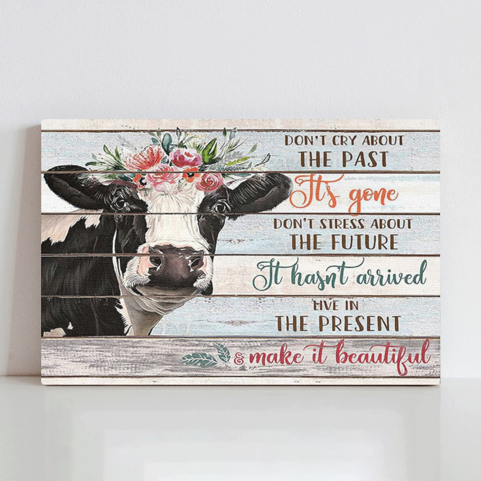 AOEX Farmhouse Canvas Wall Art Rustic Cow Cattle Wall Decor ...