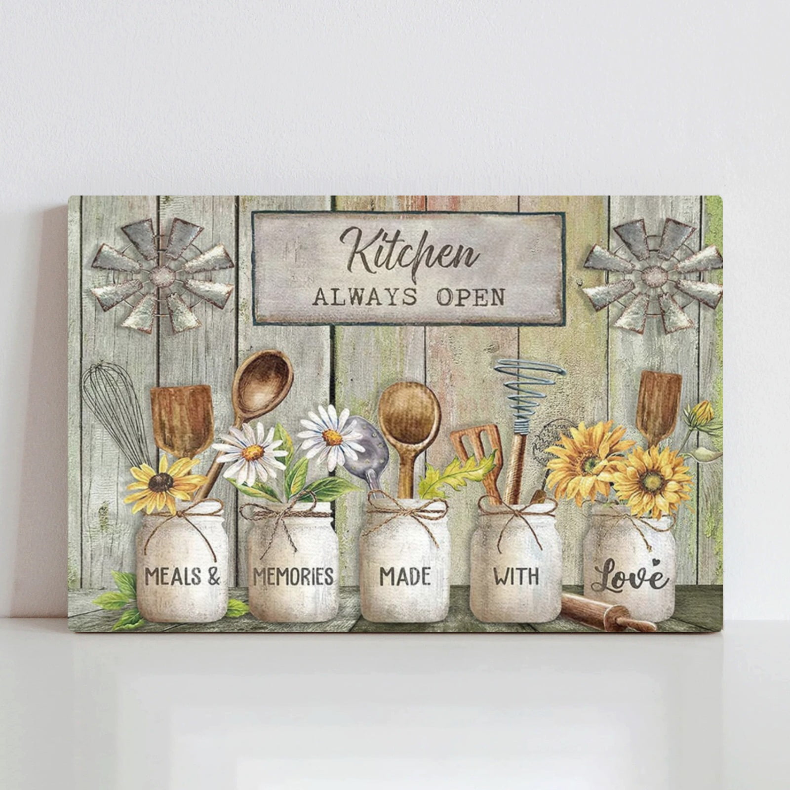 AOEX Farmhouse Kitchen Wall Art Country Tableware Pictures Wall Decor ...