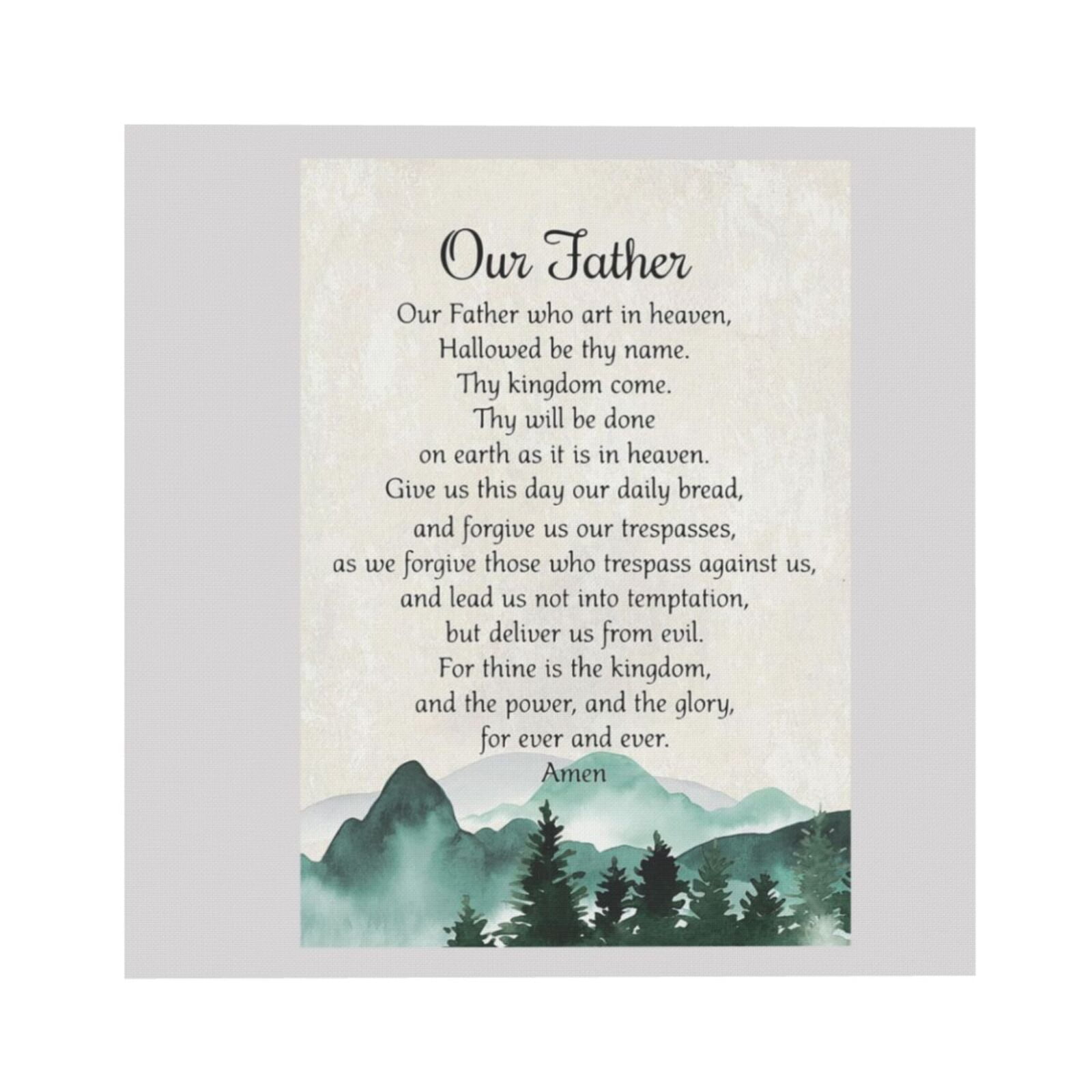 AOEX Our Father Prayer Wall Art , Christian The Lords Prayer Wall Art ...