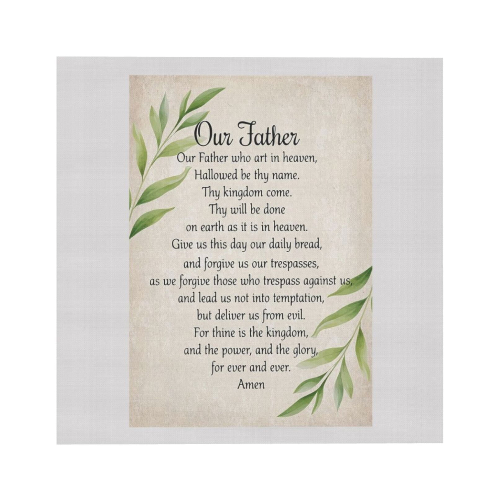 AOEX Our Father Prayer Wall ,Christian The Lords Prayer Wall Art ...