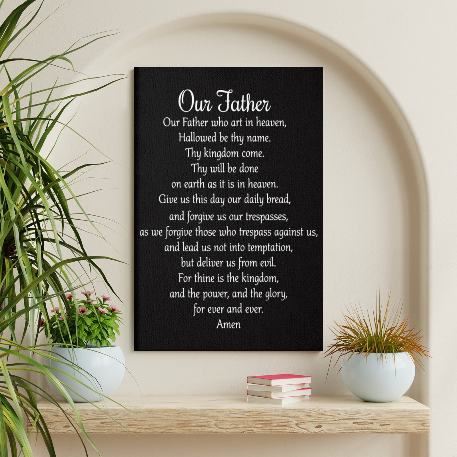 AOEX Our Father Prayer Wall Decor,Christian The Lords Prayer Wall Art ...