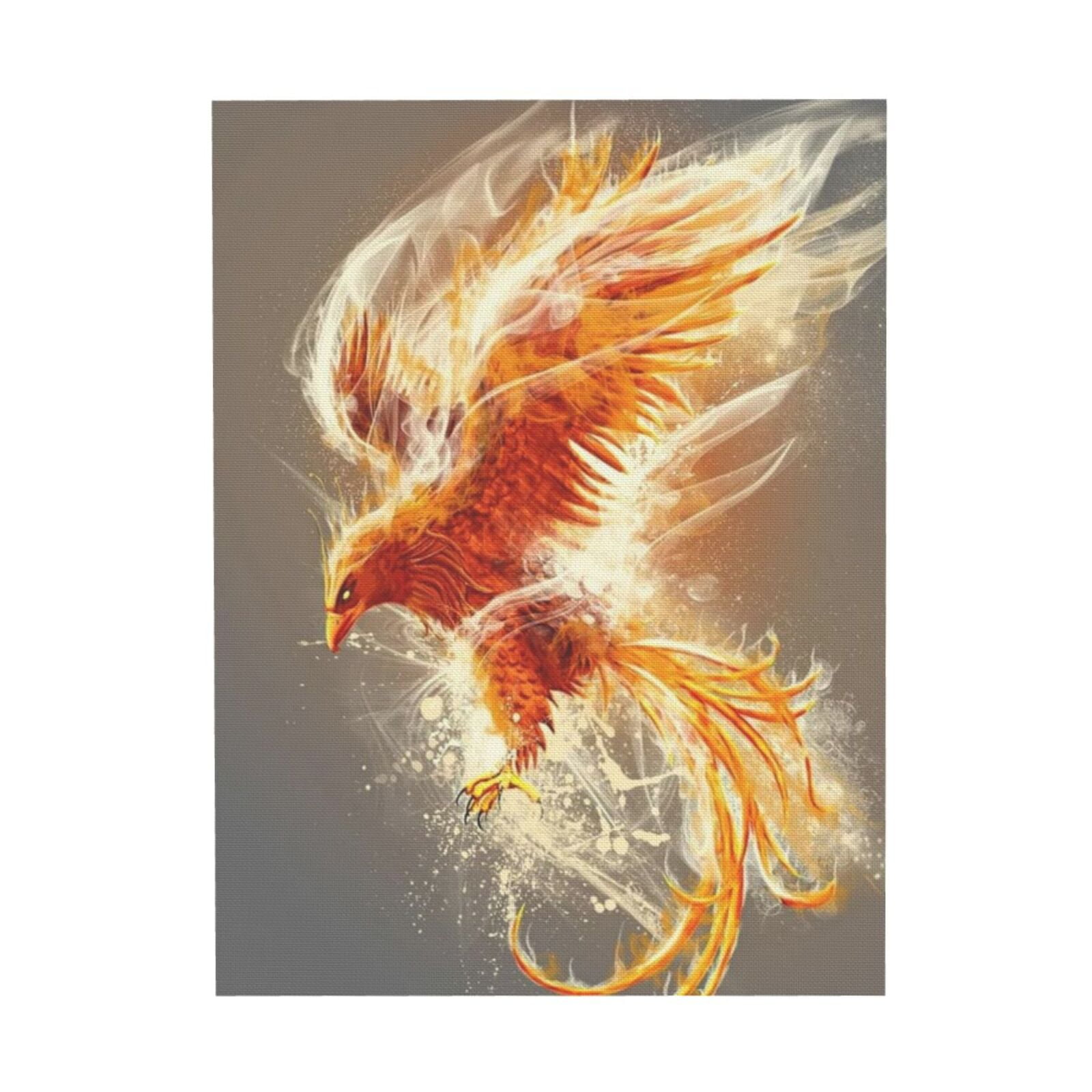 AOEX Fire Phoenix Poster Phoenix Bird Canvas Wall Art Classic Burning Phoenix Dragon Poster ...