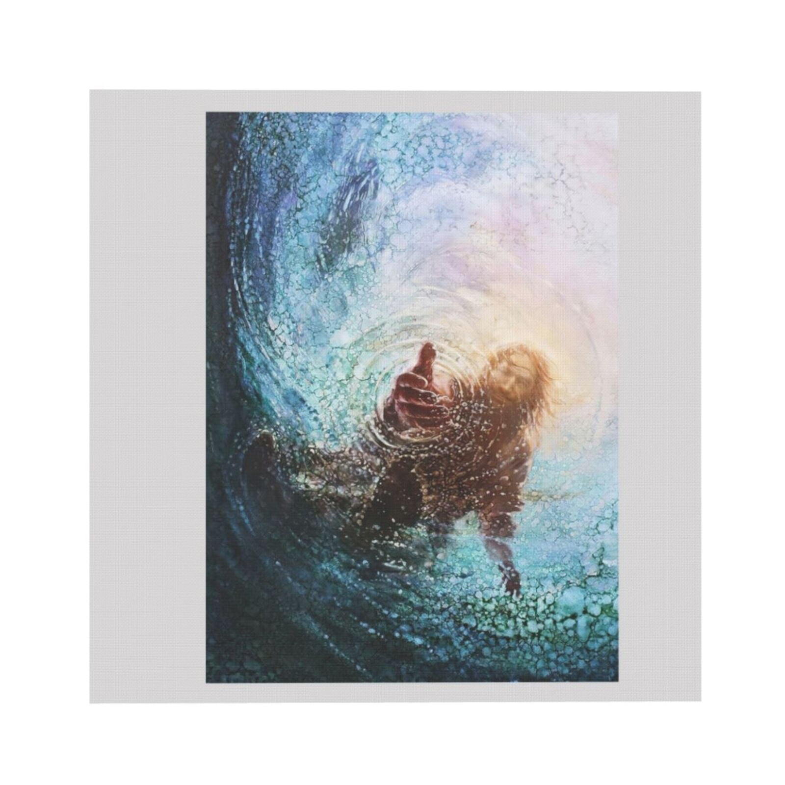 AOEX Floating Frame Jesus Christian Wall Art, Hand of God Canvas ...