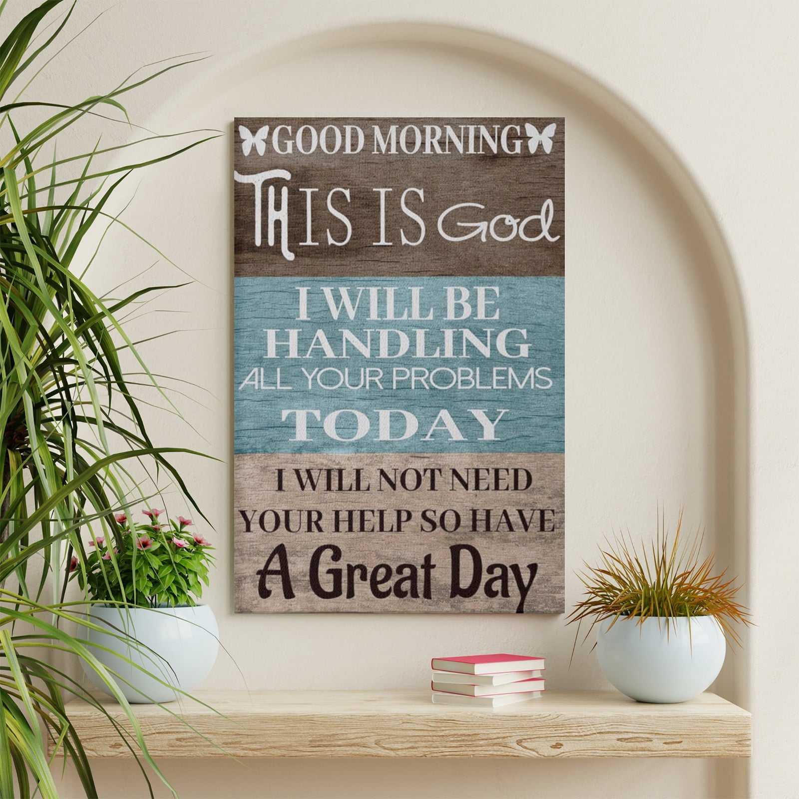 AOEX God Canvas Wall Art Good Morning This is God Religious Quotes ...