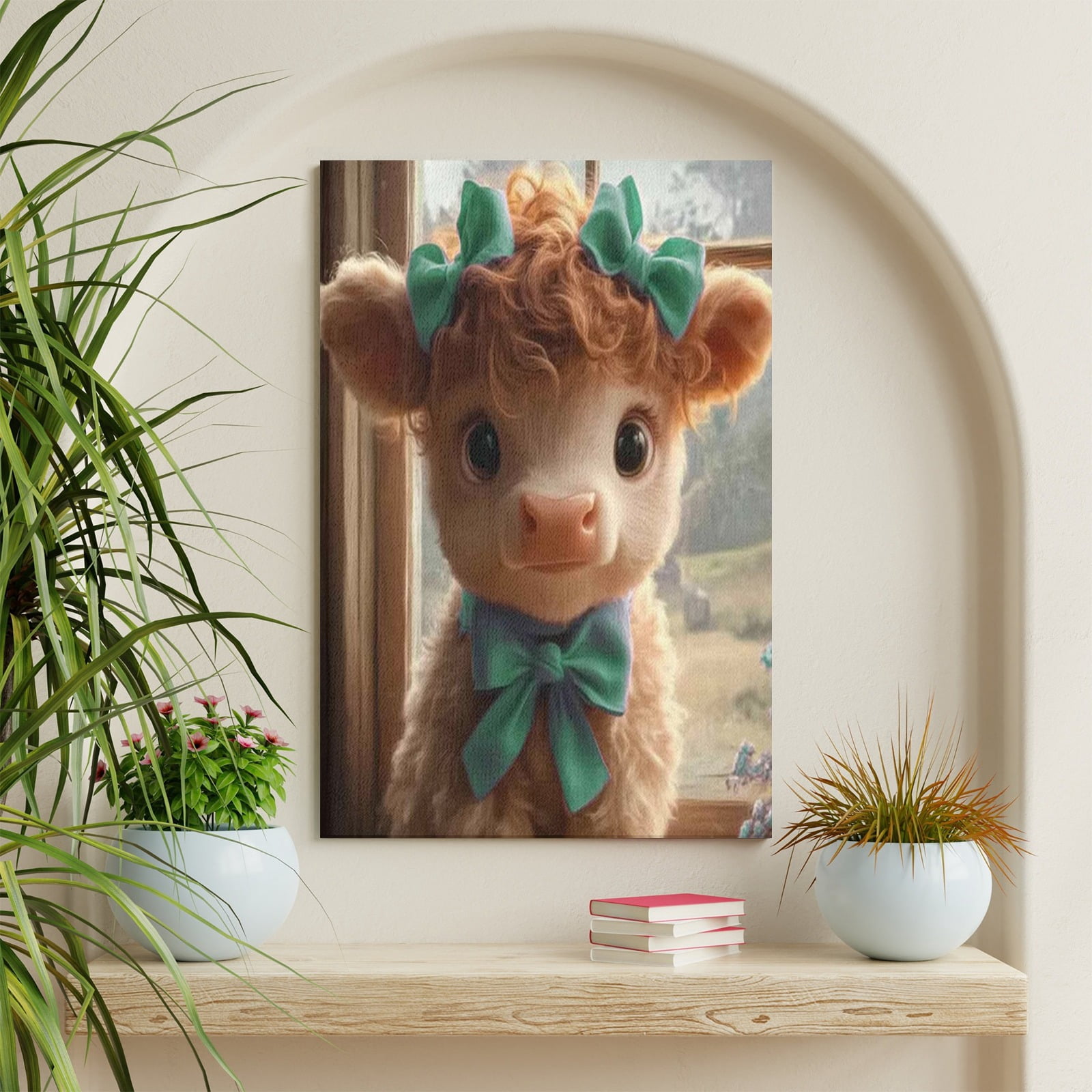 AOEX Highland Cow Wall Art Nursery Decor Cute Cow Baby Pictures Poster ...