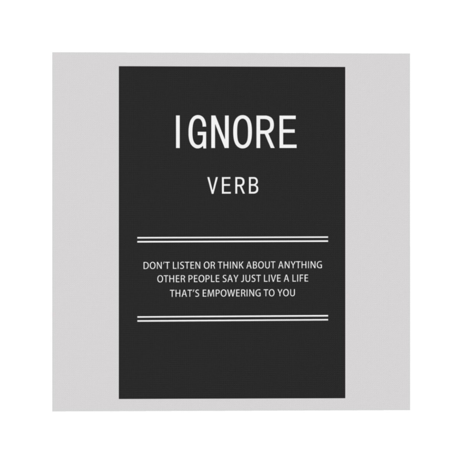 AOEX Ignore Verb Inspirational Canvas Wall Art for Office Motivational ...