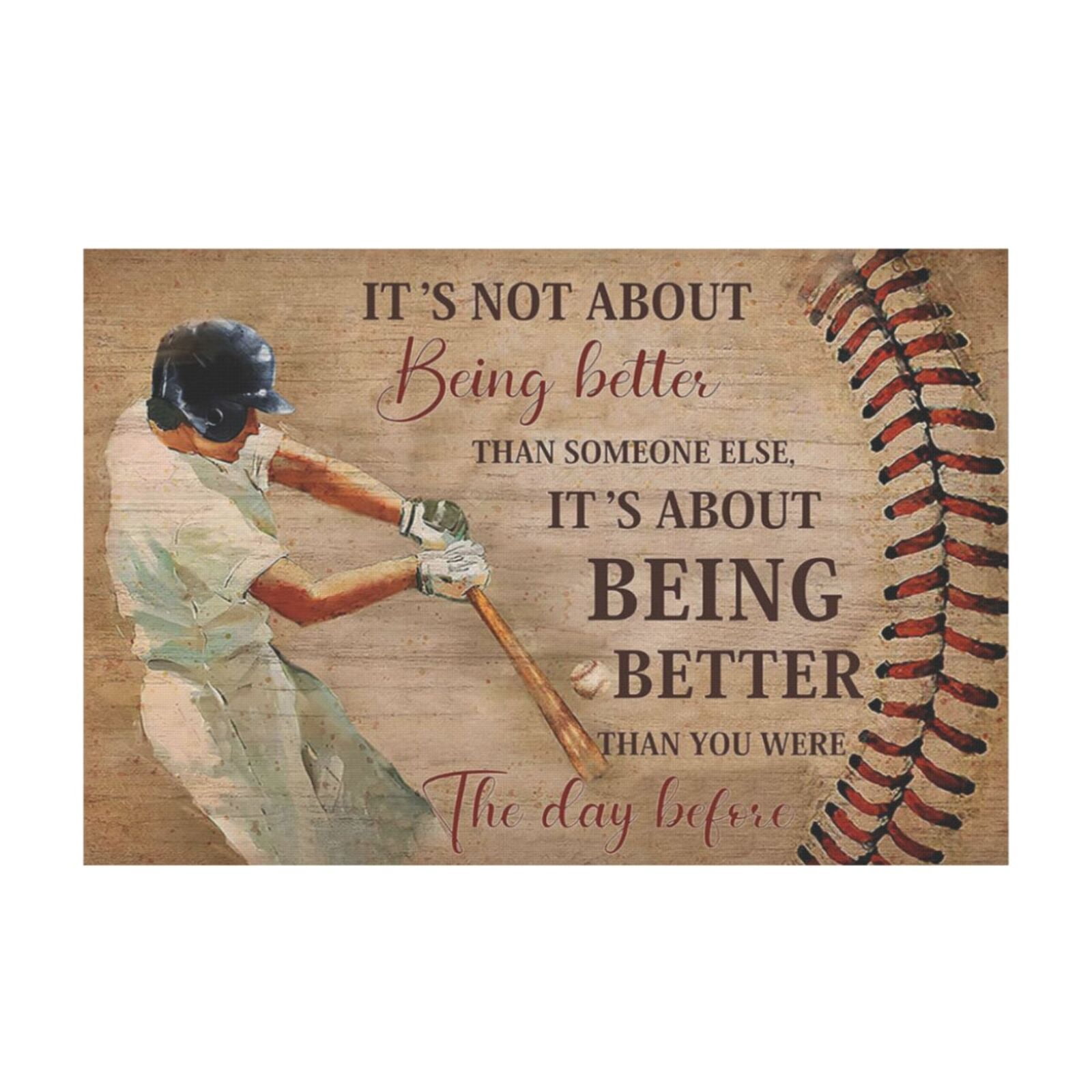 AOEX Inspirational Baseball Canvas Wall Art Sport Theme Wall Decor ...