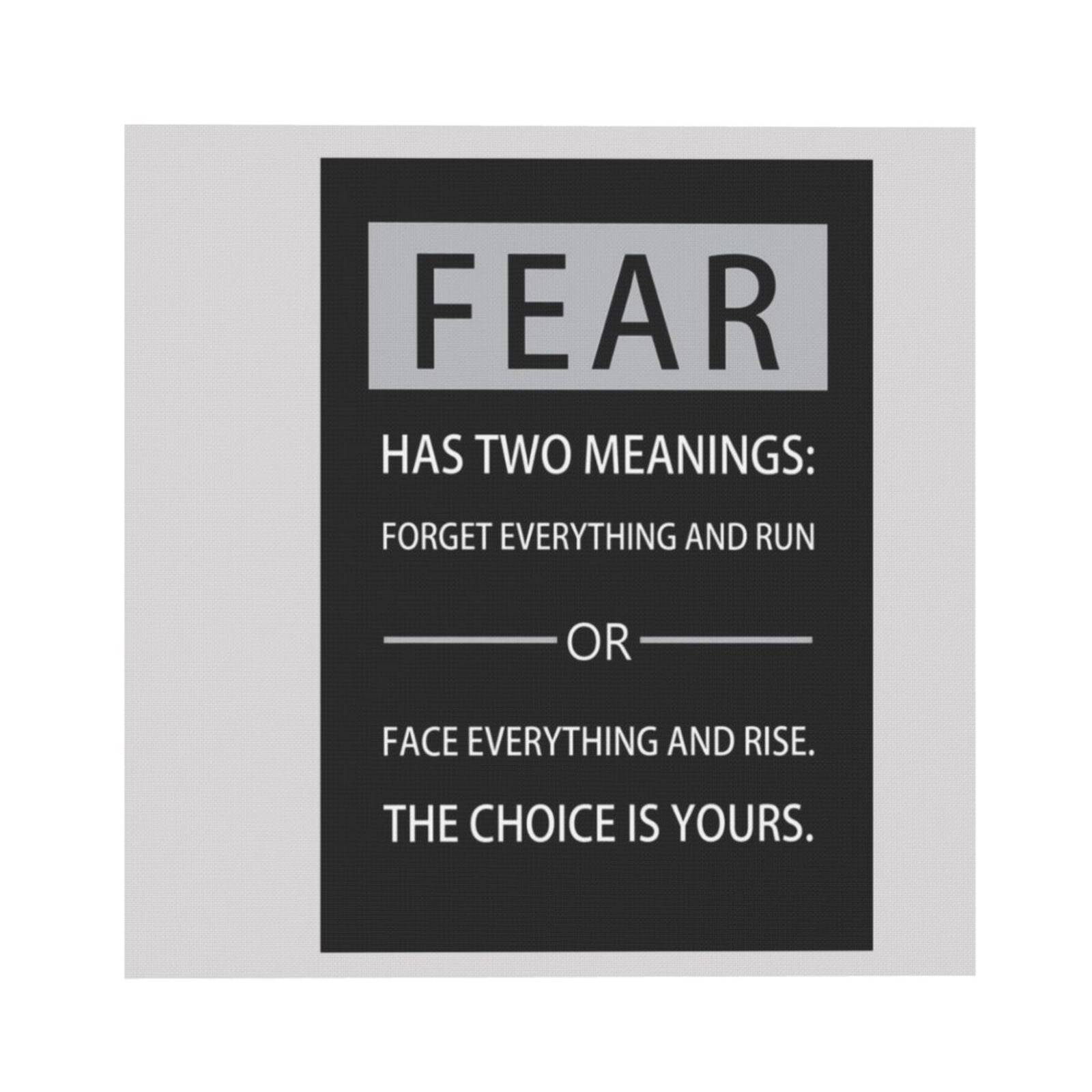 AOEX Inspirational Canvas Wall Art Fear Has Two Meanings Printed ...