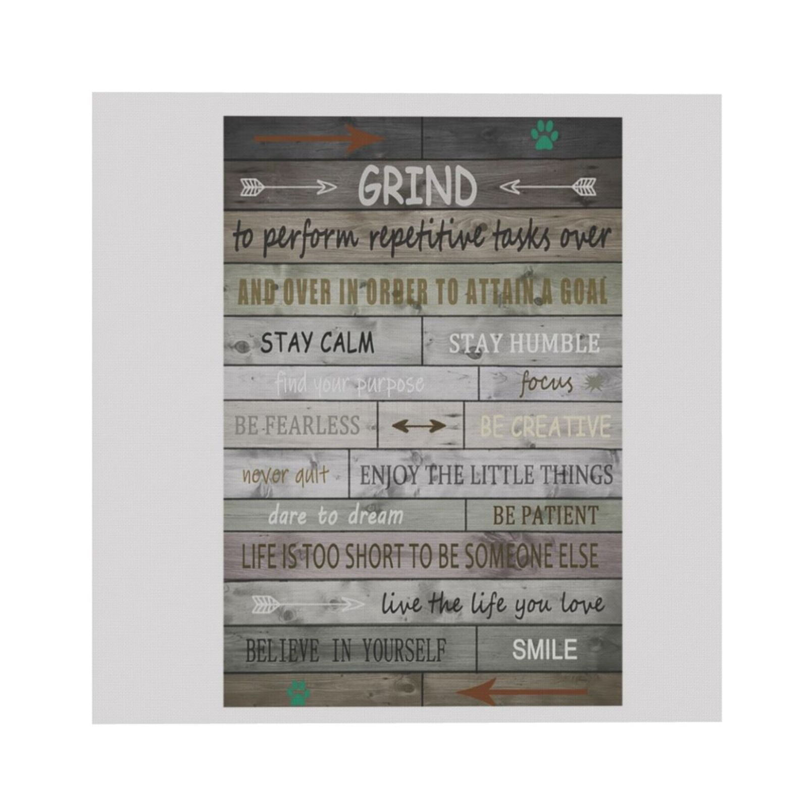 AOEX Inspirational Canvas Wall Art Grind Words Motivational Office ...