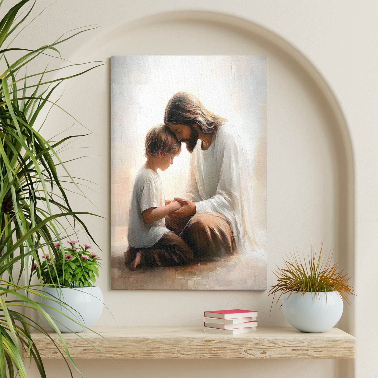 AOEX Jesus Carrying the Lamb Canvas Wall Art Christian Religious Wall ...