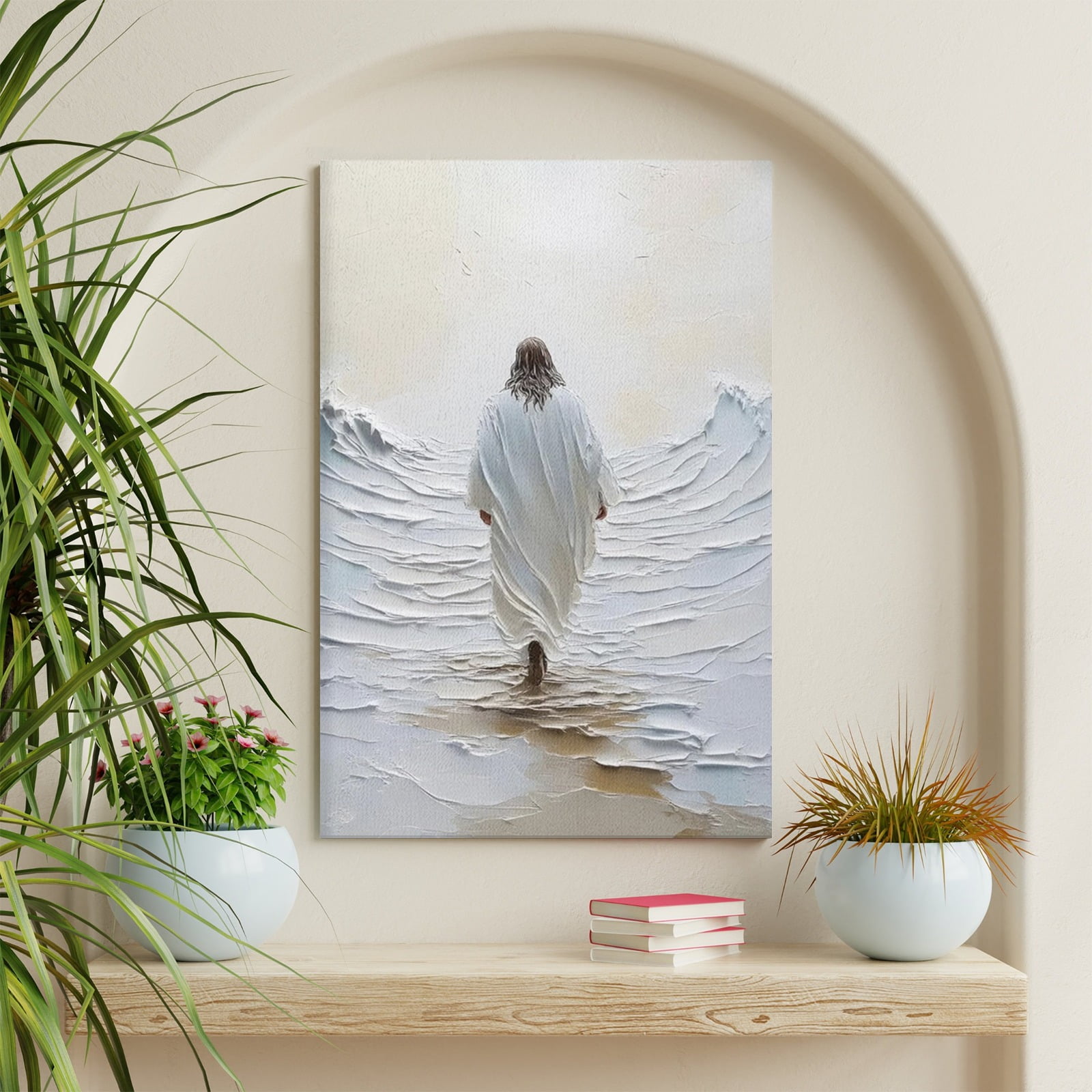 AOEX Jesus Sacred Heart Christian Wall Art, Divine Mercy Canvas ...