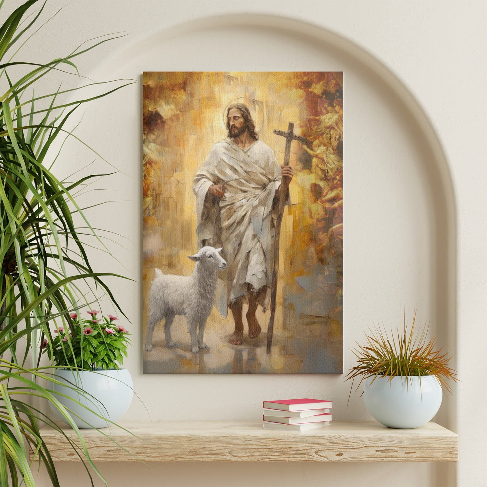 AOEX Jesusrist Oil Painting Renaissance Wall Art The Good Shepherd ...