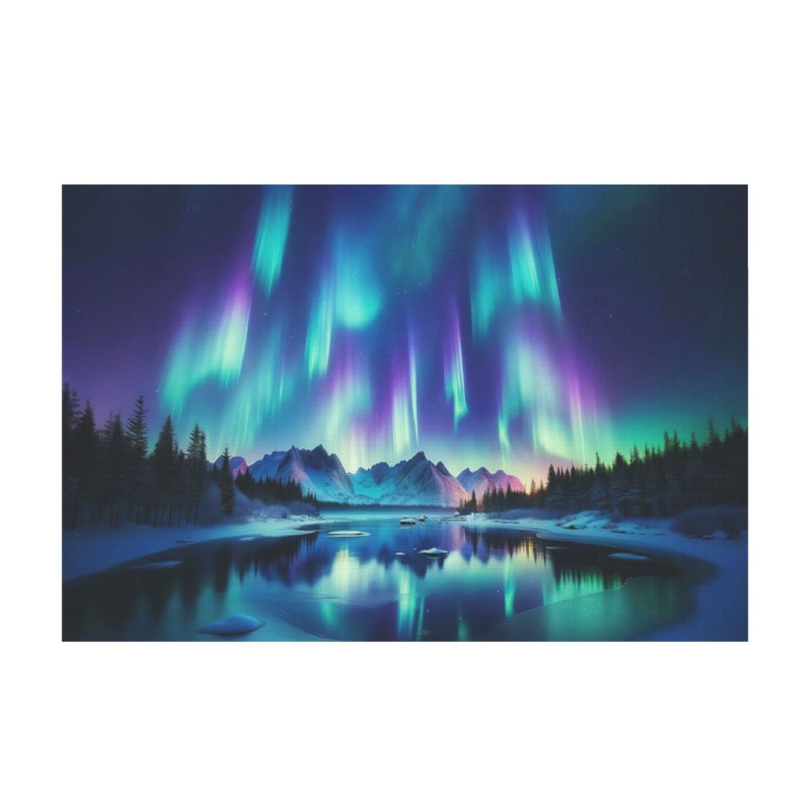 AOEX Large Wall Art for Living Room Bedroom Aurora Scenery Pictures Wall Decor Nauture Northern ...