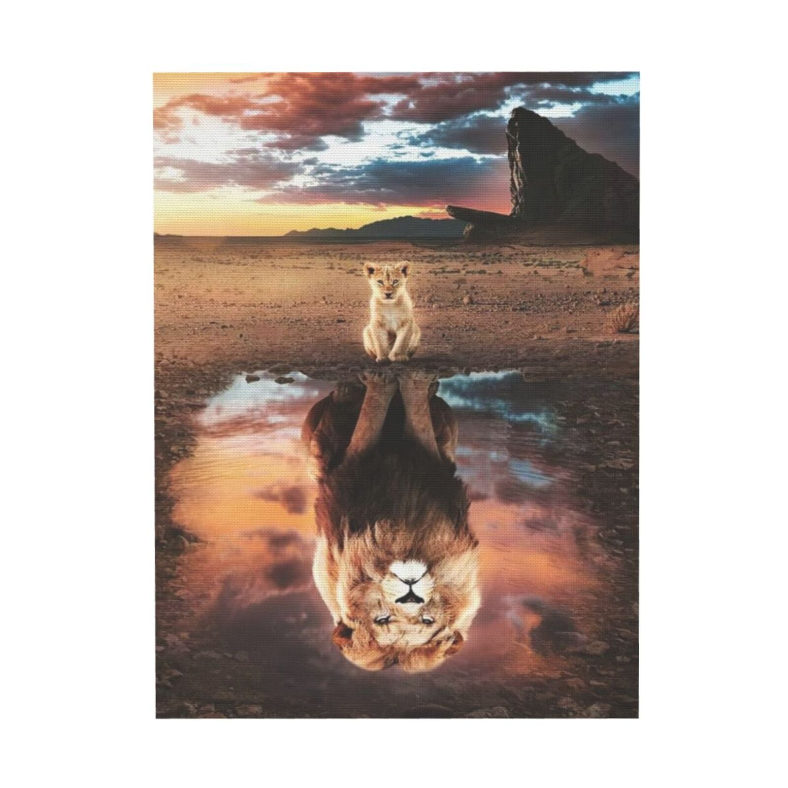 AOEX Lion Wall Art Lion Canvas Poster Room Decor Aesthetic Vintage ...