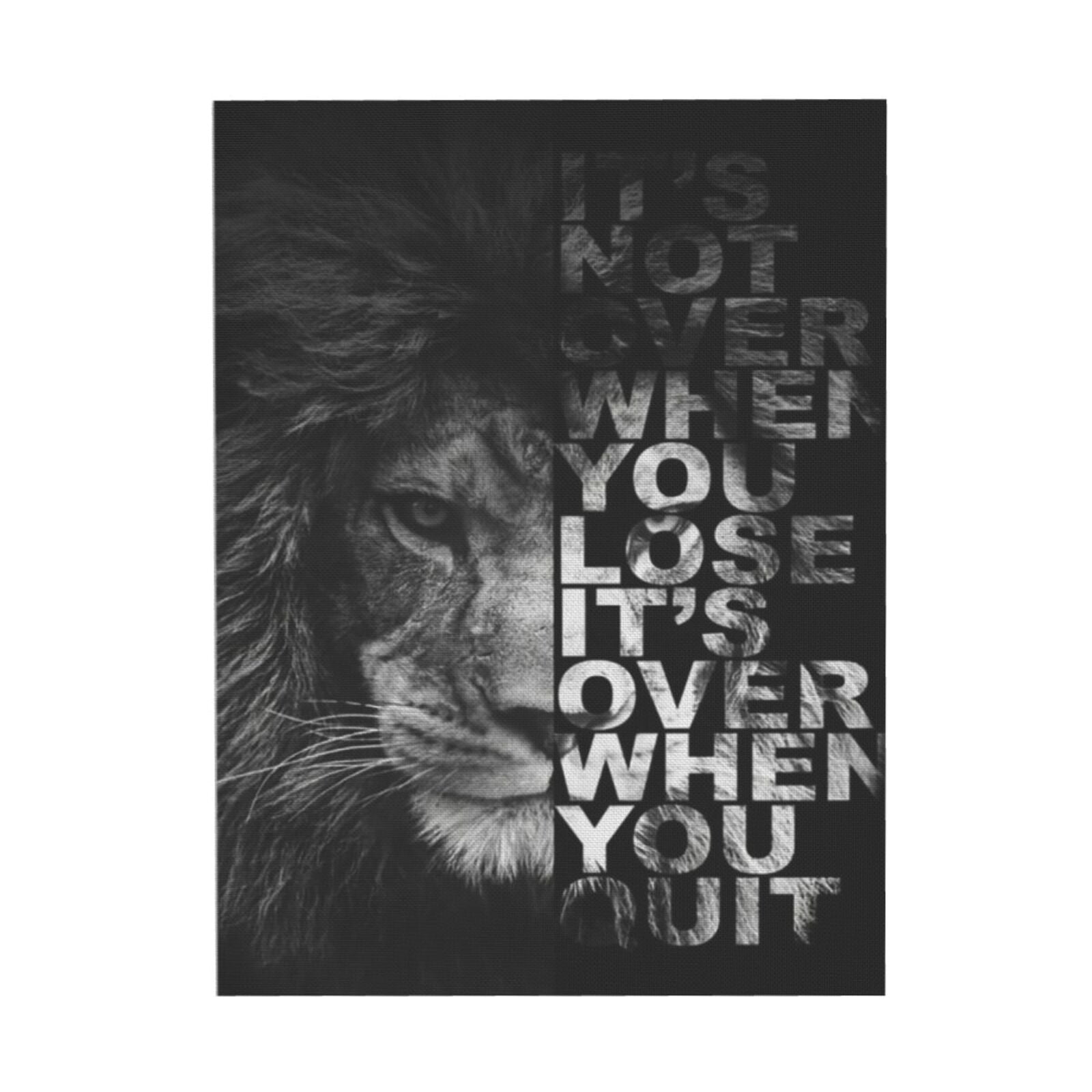 AOEX Motivational Quotes Poster It's Over When You Quit Canvas Art ...