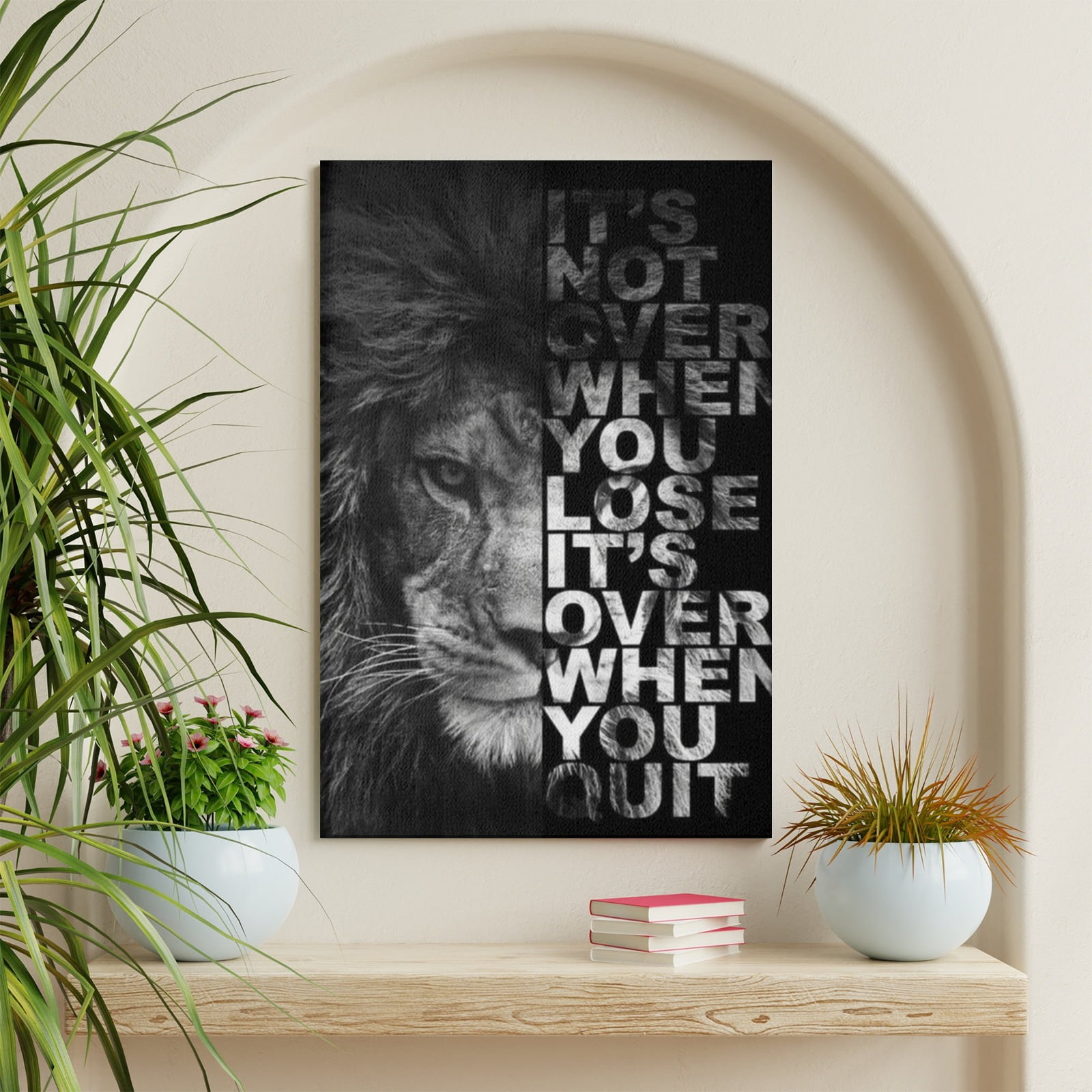 AOEX Motivational Quotes Poster It's Over When You Quit Canvas Art ...