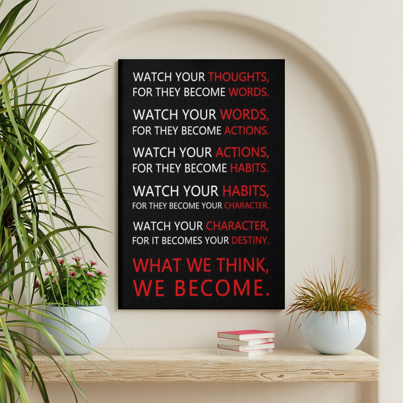 AOEX Motivational Wall Art Funny Sayings Canvas Prints Positive Quotes ...