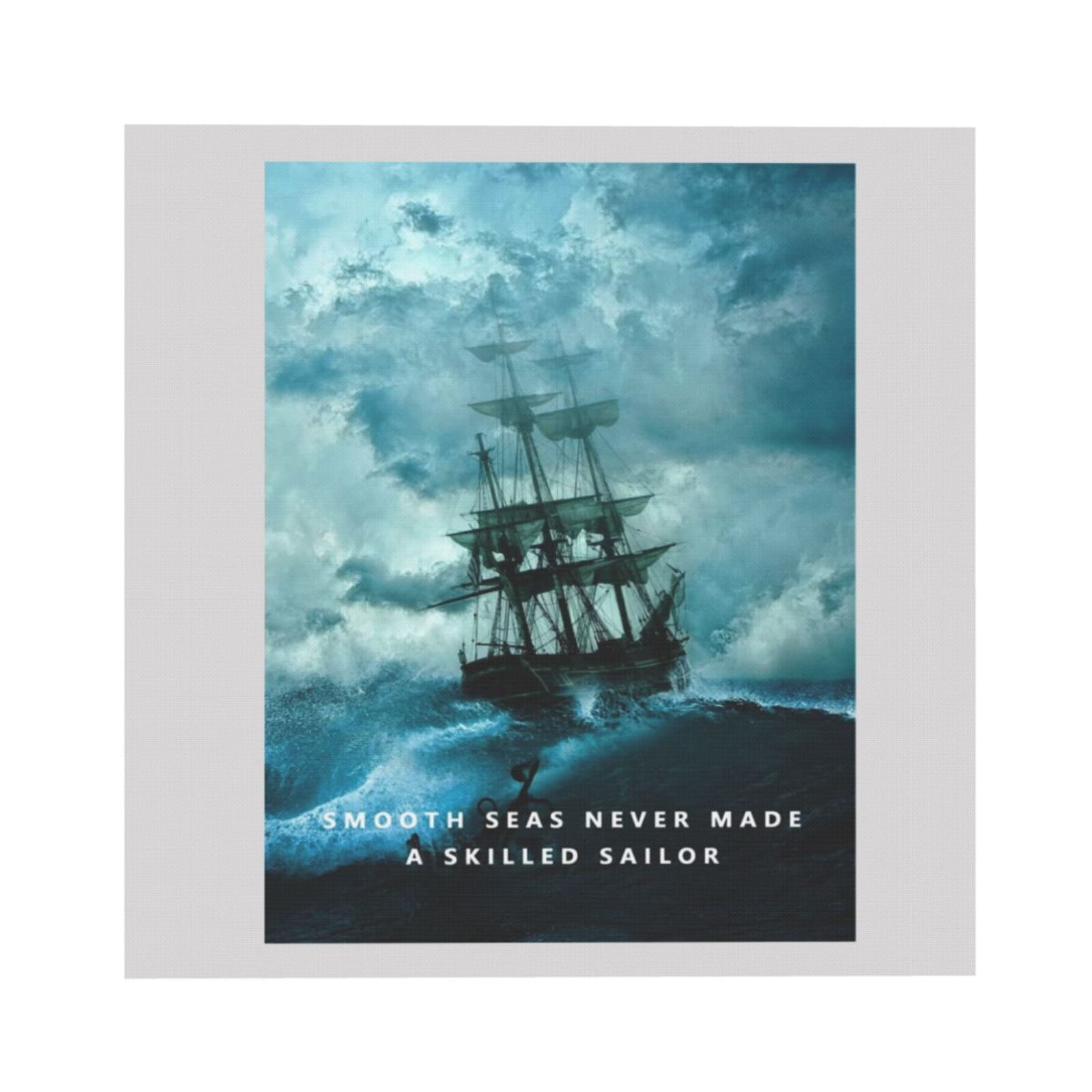 AOEX Motivational Wall Art Inspirational Canvas Poster Smooth Seas ...