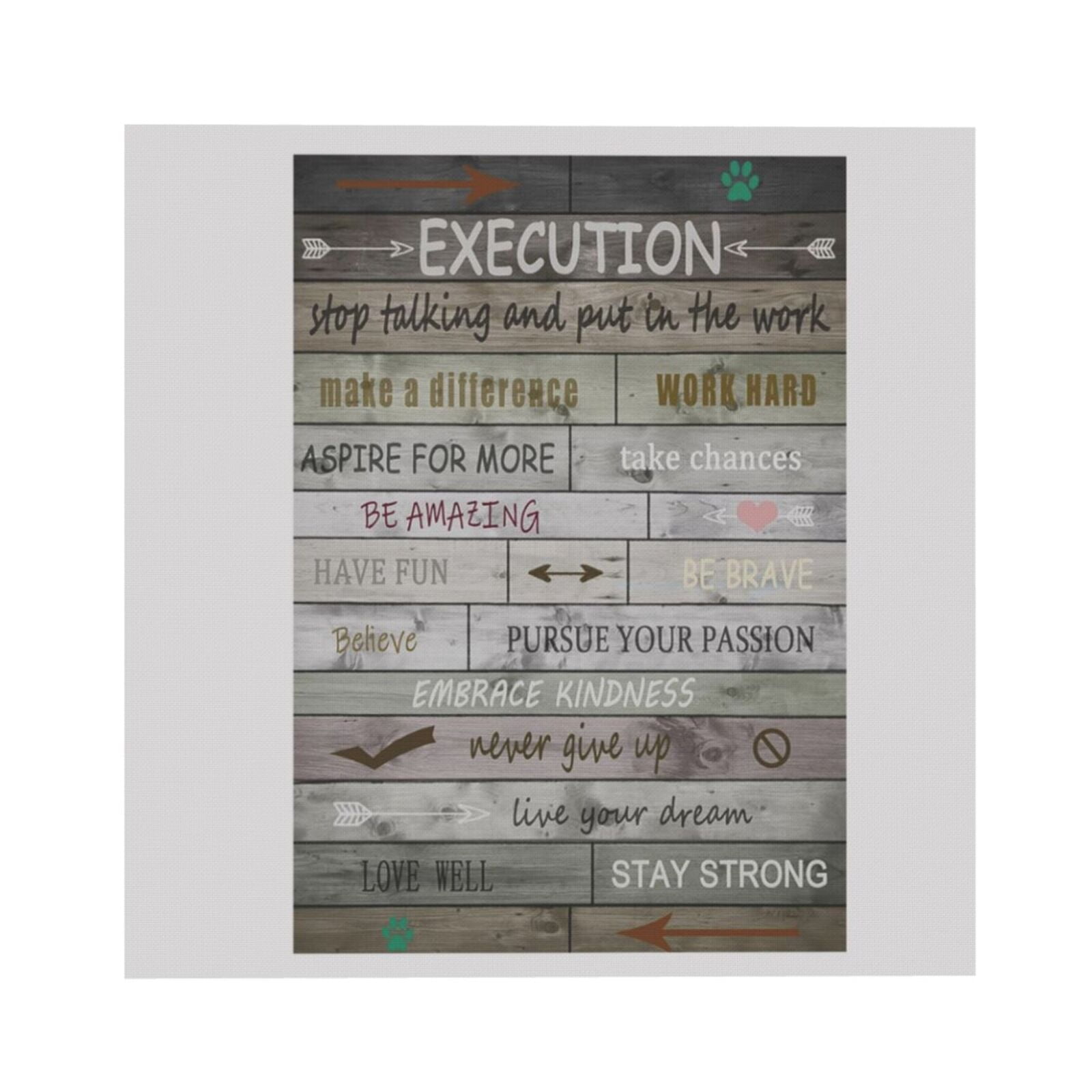 AOEX Office Wall Decor Inspirational Wall Art Execution Inspiring ...