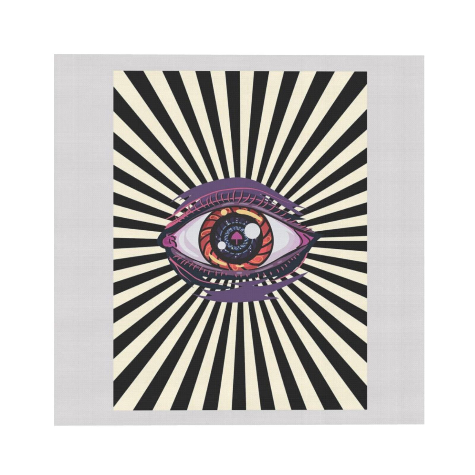 AOEX Room Décor Aesthetic Eye Poster, Cool Hippy Vintage Retro Wall Art ...