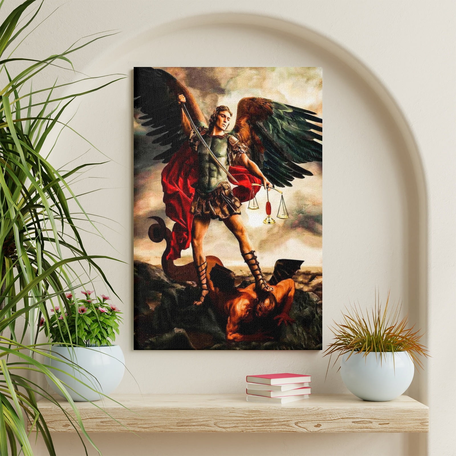 AOEX Saint Michael The Archangel Poster Picture Art Print Canvas Wall Home Living Room Decor ...
