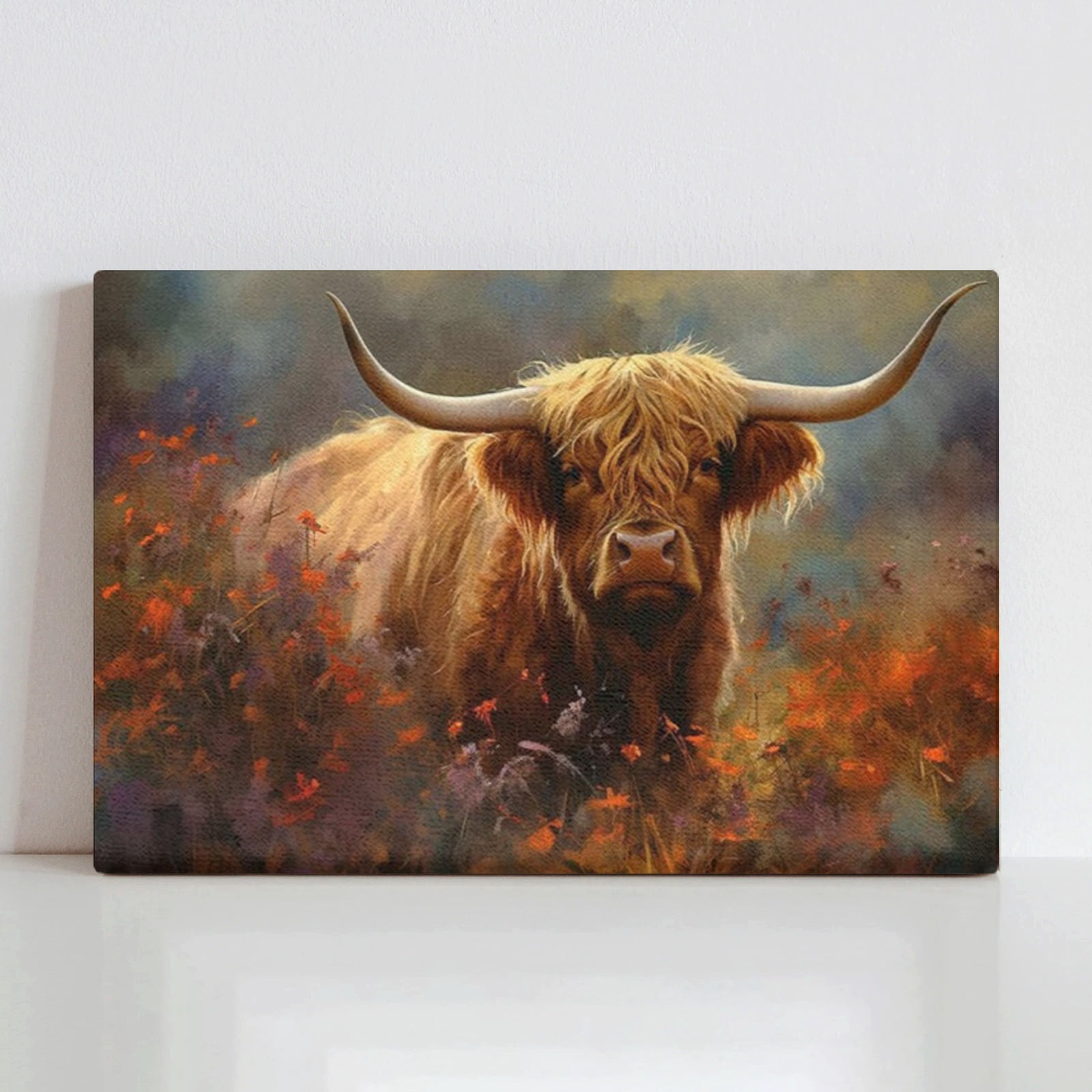 AOEX Sense&Sensibility Highland Cow Canvas Wall Art Farmhouse Highland ...