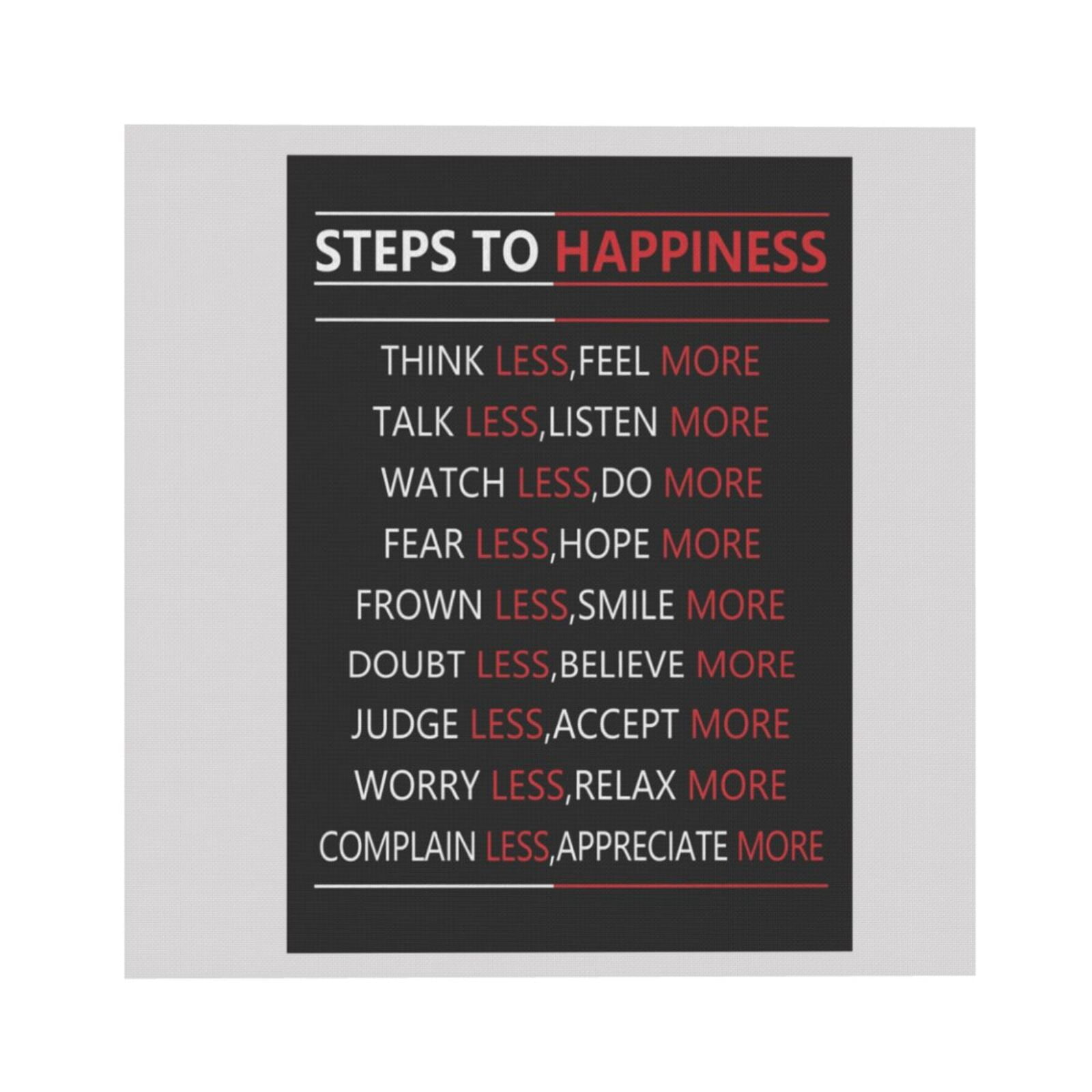 AOEX Steps For Happiness Motivational Wall Art for Office Inspiration ...